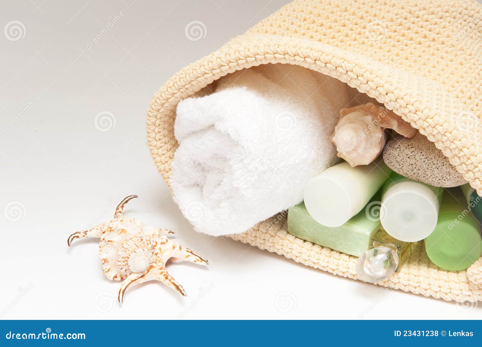 Bathroom Set of Natural Cosmetics Stock Photo - Image of lotion, bottle ...