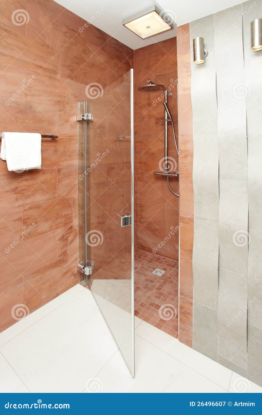 Bathroom Shower - Interior Design Stock Image - Image of bathrooms ...