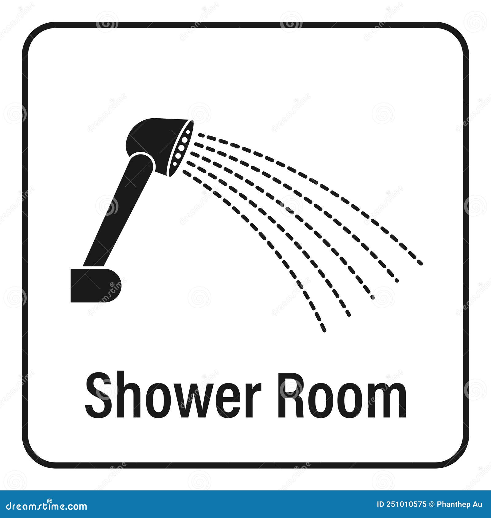 Bathroom and Shower Room Sign Stock Vector - Illustration of washroom ...