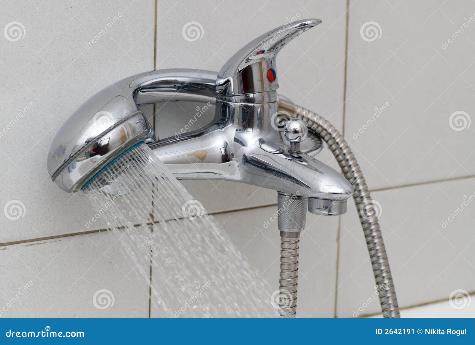 Bathroom shower tap stock image. Image of home, flowing - 2642191