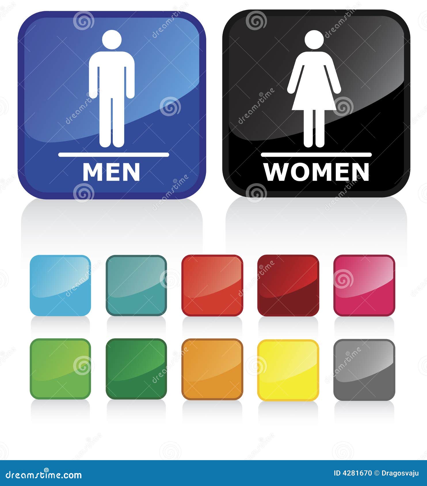 Bathroom signs 2 stock vector. Illustration of people - 4281670