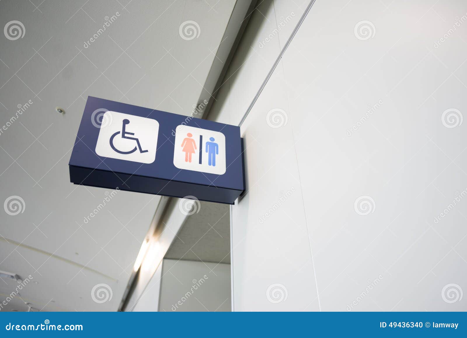 Bathroom Signs Indicate that a Toilet for the Disabled Stock Photo ...