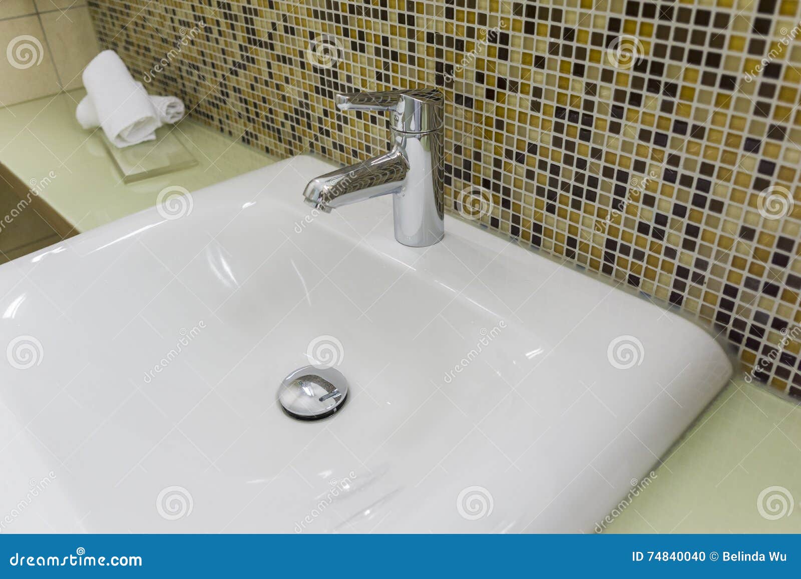 Bathroom sink stock photo. Image of wash, tile, bathroom - 74840040
