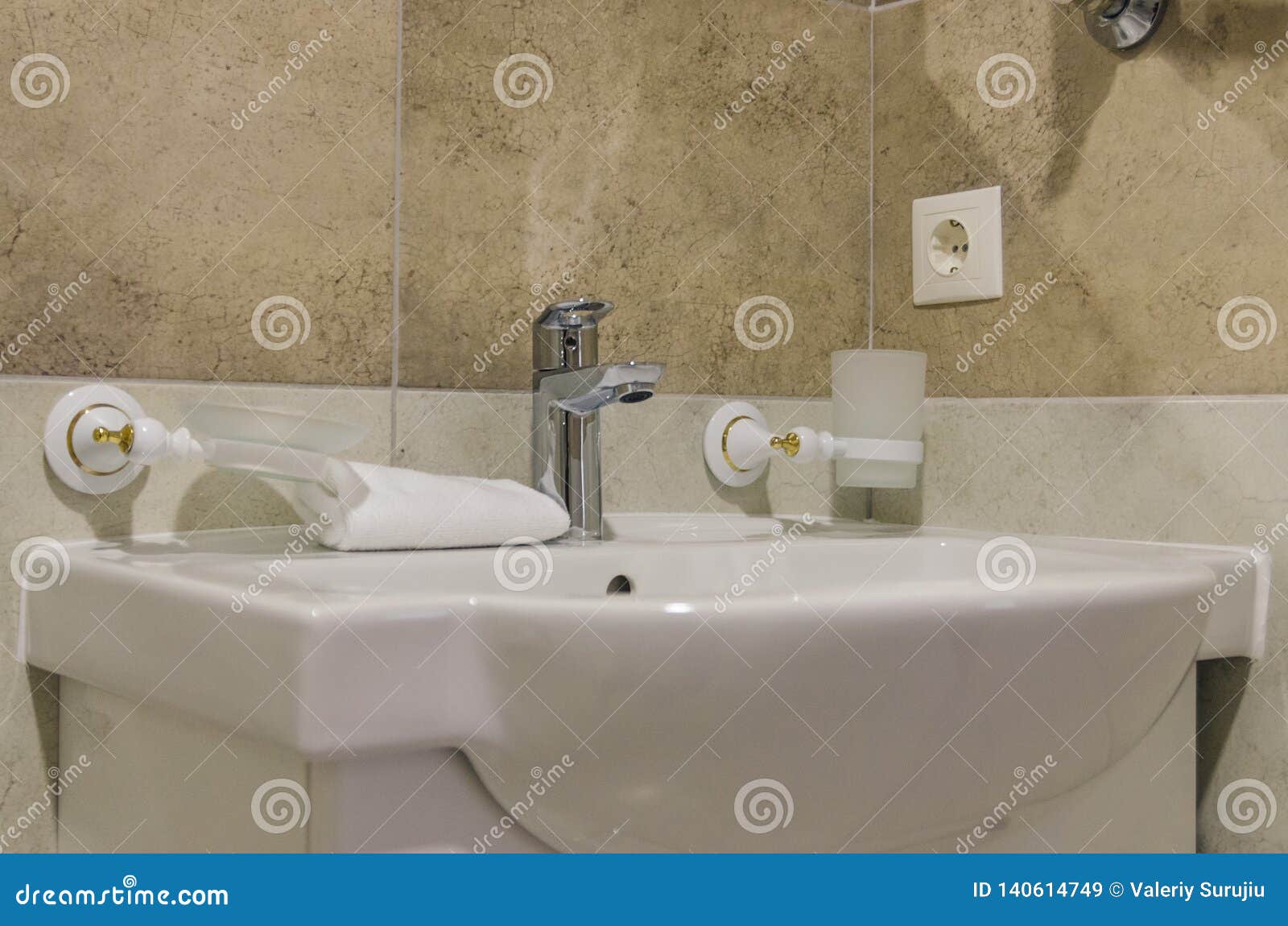Bathroom sink stock image. Image of glass, hotel, ceramic - 140614749