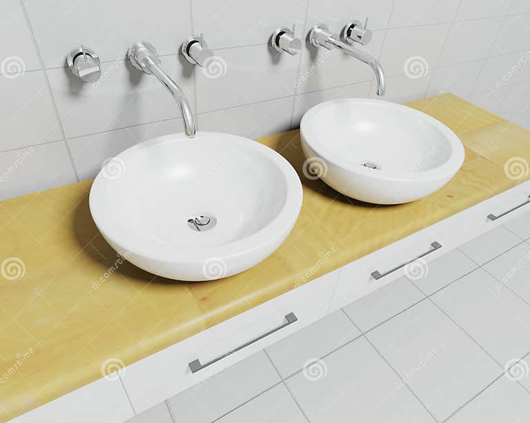 Bathroom sinks stock illustration. Illustration of room - 4599251