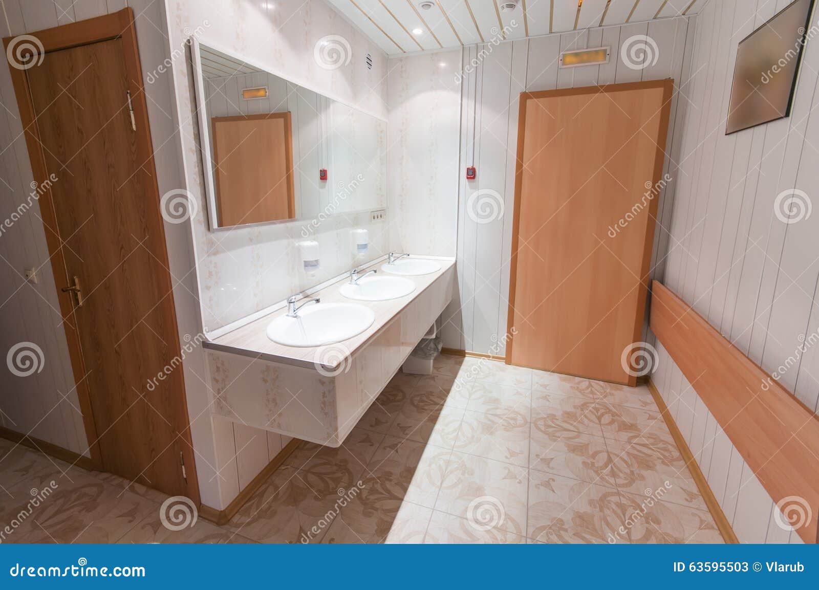 Bathroom with Sinks in Hostel Stock Image - Image of beauty ...