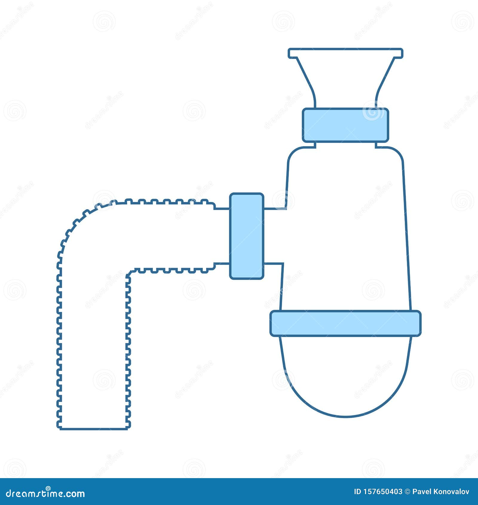 Bathroom Siphon Icon stock vector. Illustration of modern - 157650403