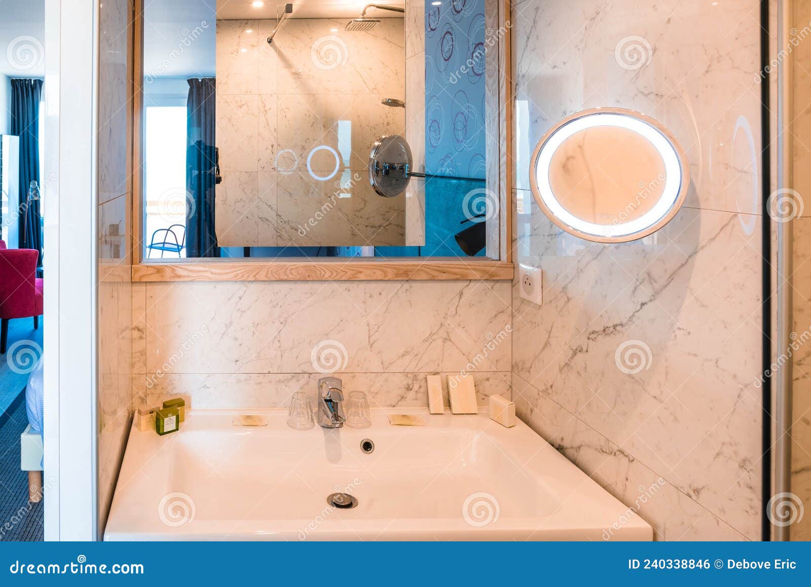 Design Layout of a Bathroom in a Studio Stock Photo - Image of property ...