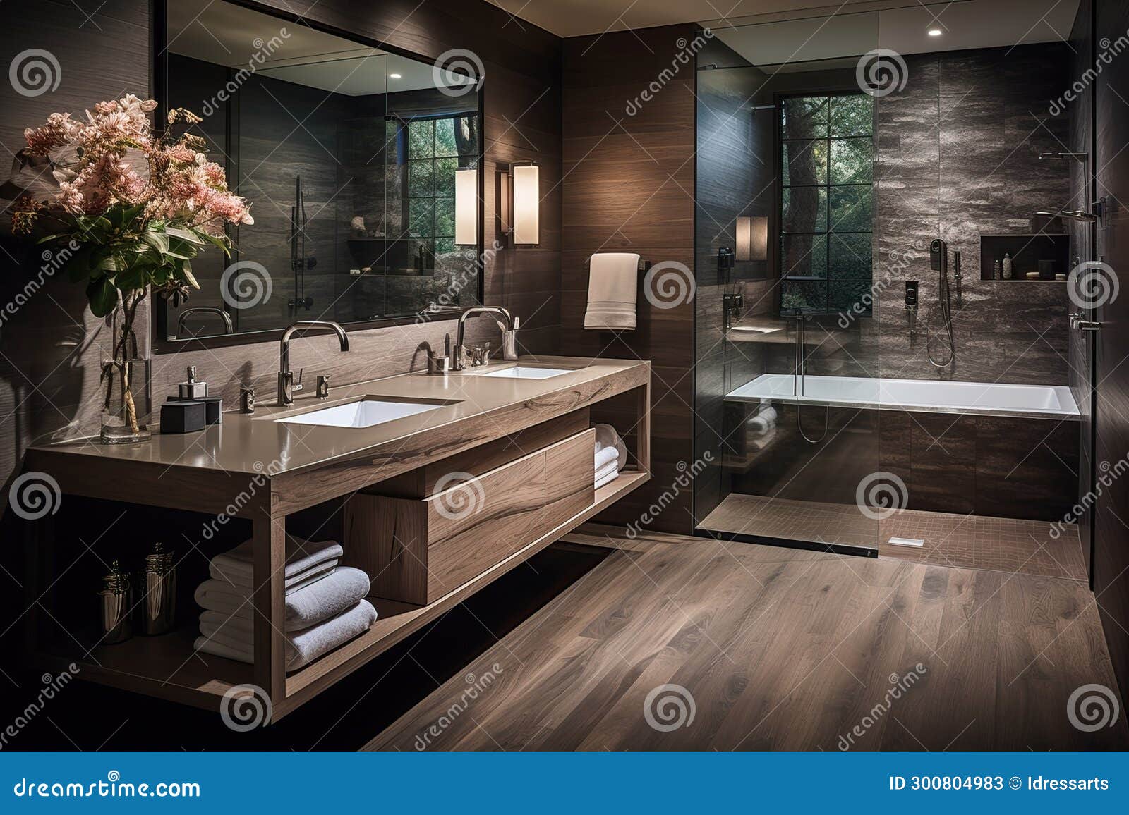Bathroom with Smooth Surfaces and Minimal Design Details, Embodying a ...