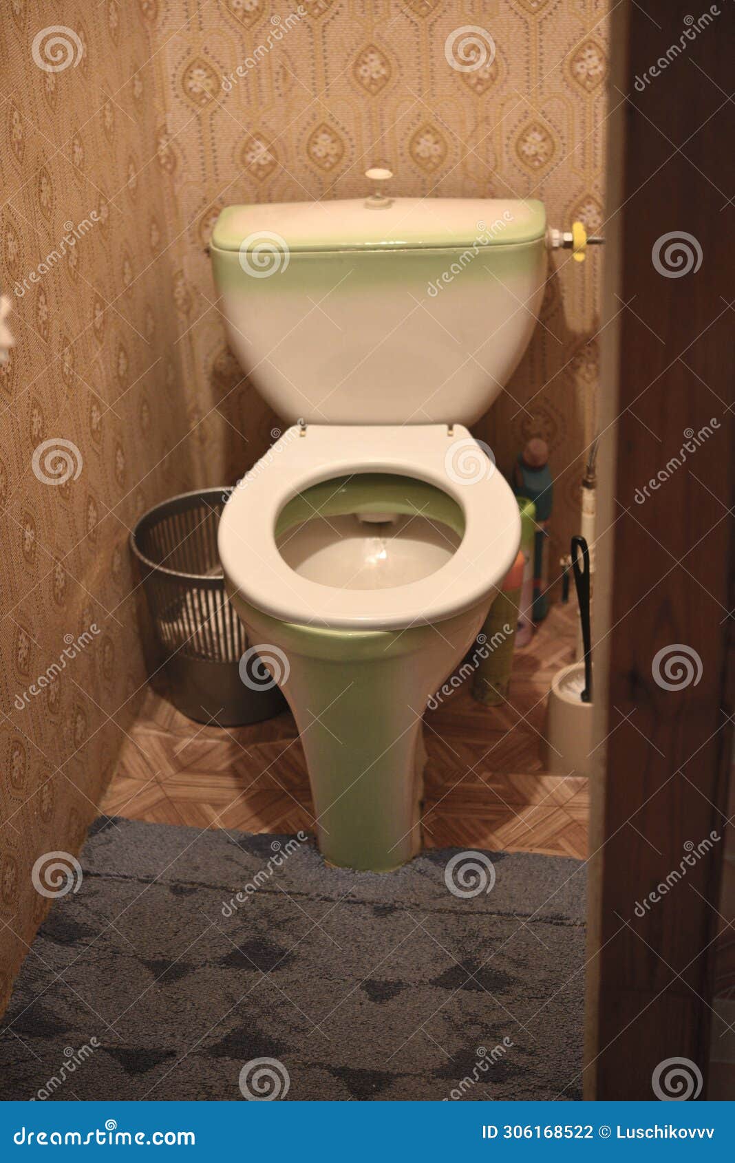The Bathroom. Toilet Bowl with a Cistern Stock Photo - Image of design ...
