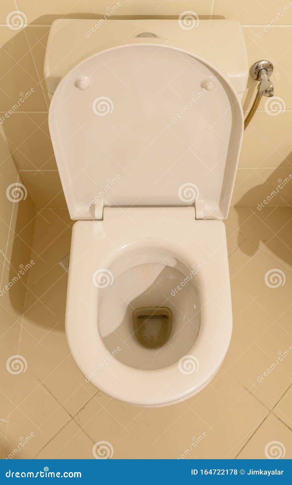 Bathroom Toilet Bowl Top Down Stock Photo - Image of home, shot: 164722178