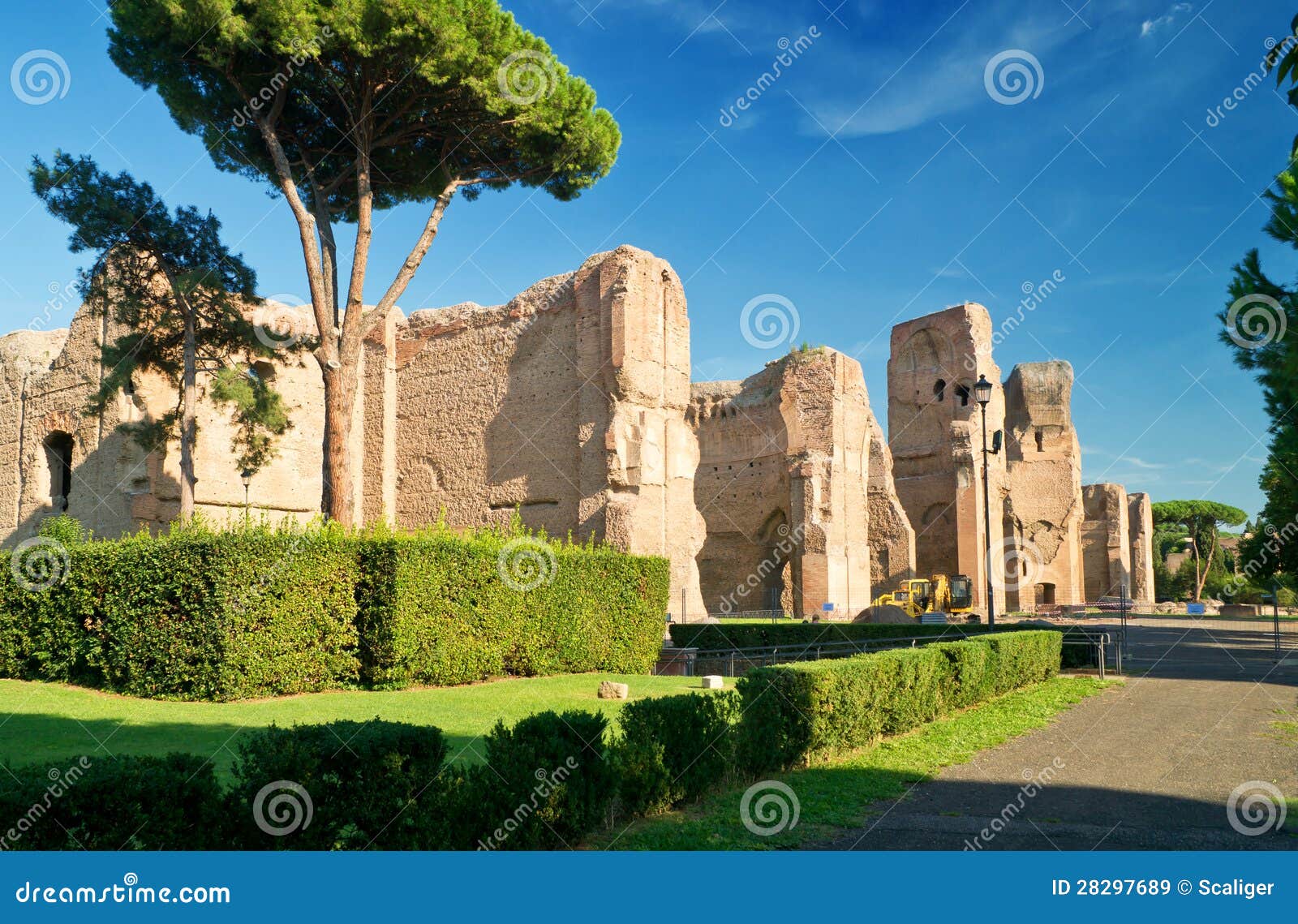 Baths of Caracalla in Rome stock image. Image of italian - 28297689