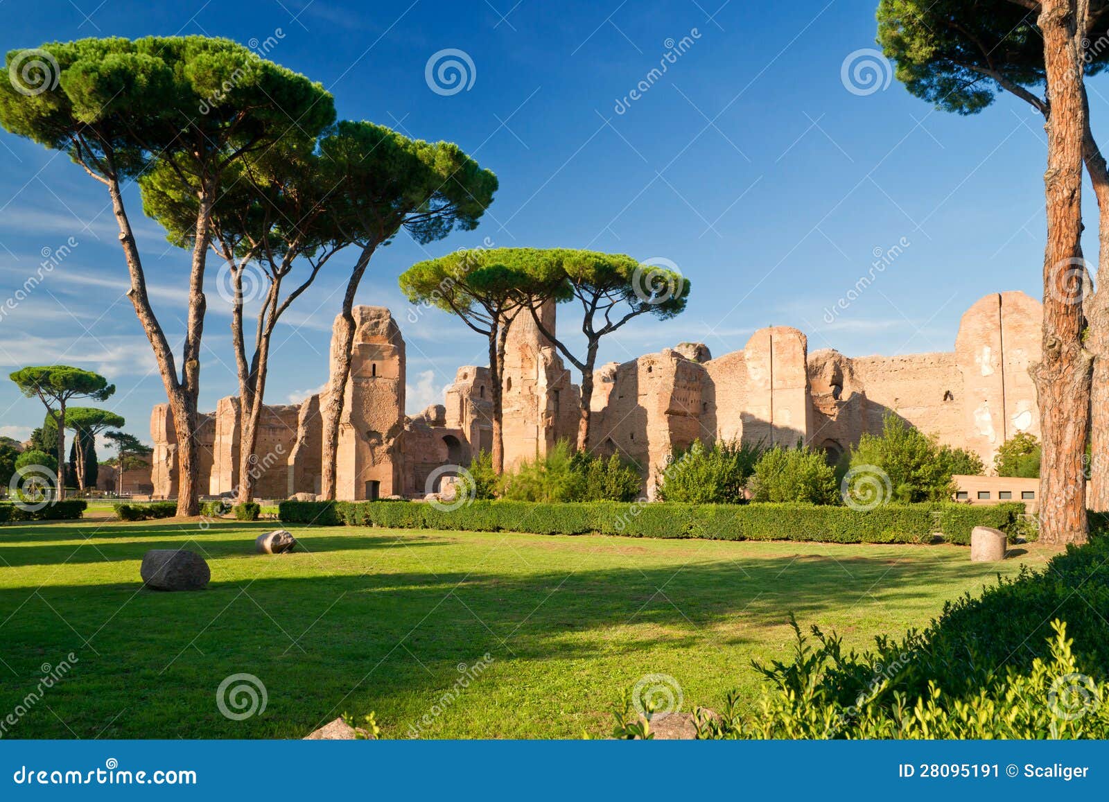 Baths of Caracalla in Rome, Italy Stock Image - Image of european ...