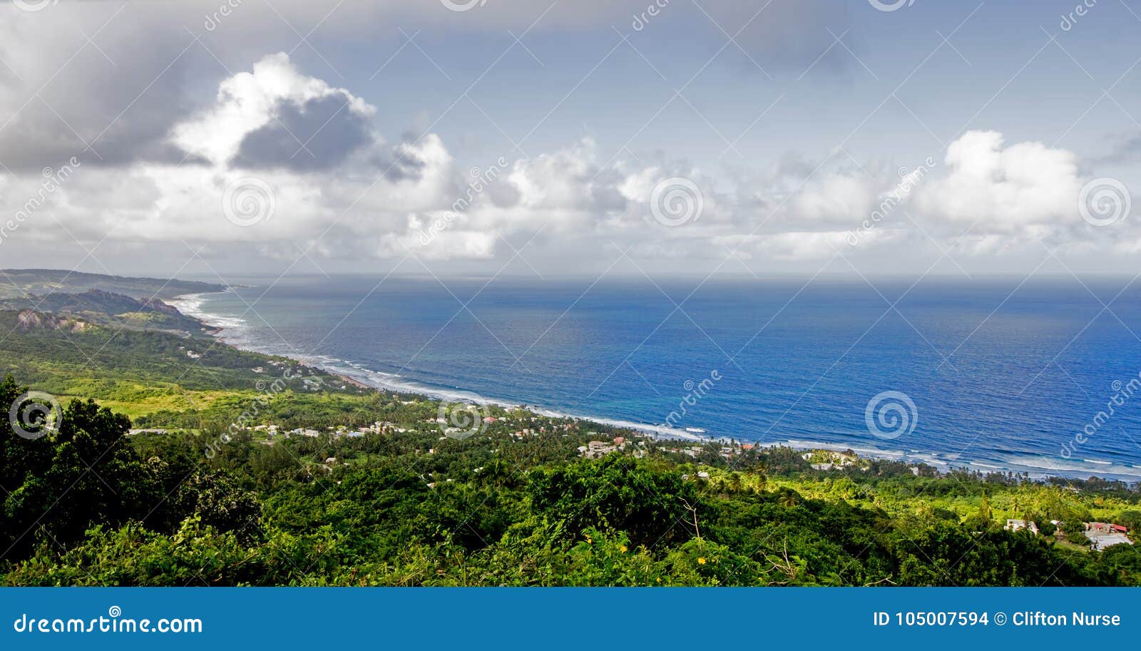 Bathsheba Coastal View from Hackleton`s Cliff in Barbados Stock Photo ...