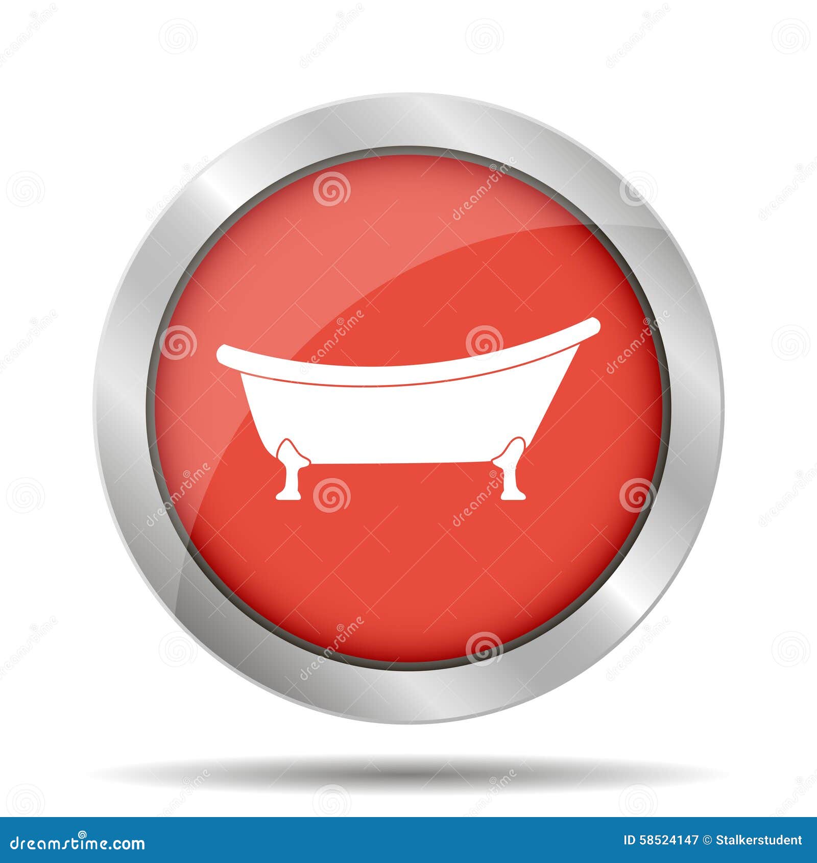 Bathtub Icon stock vector. Illustration of design, faucet - 58524147