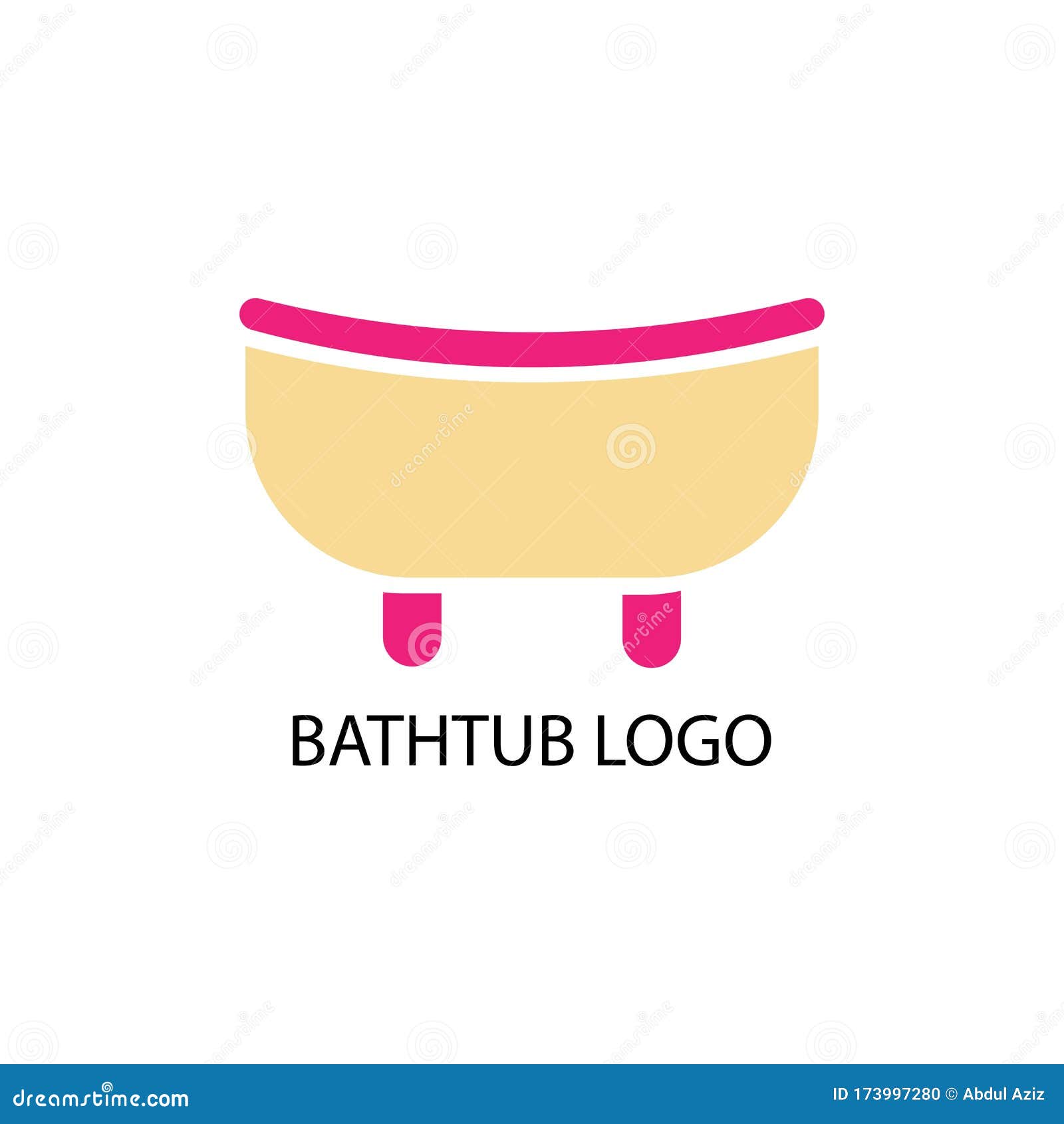 Bathtub logo vector stock vector. Illustration of flat - 173997280
