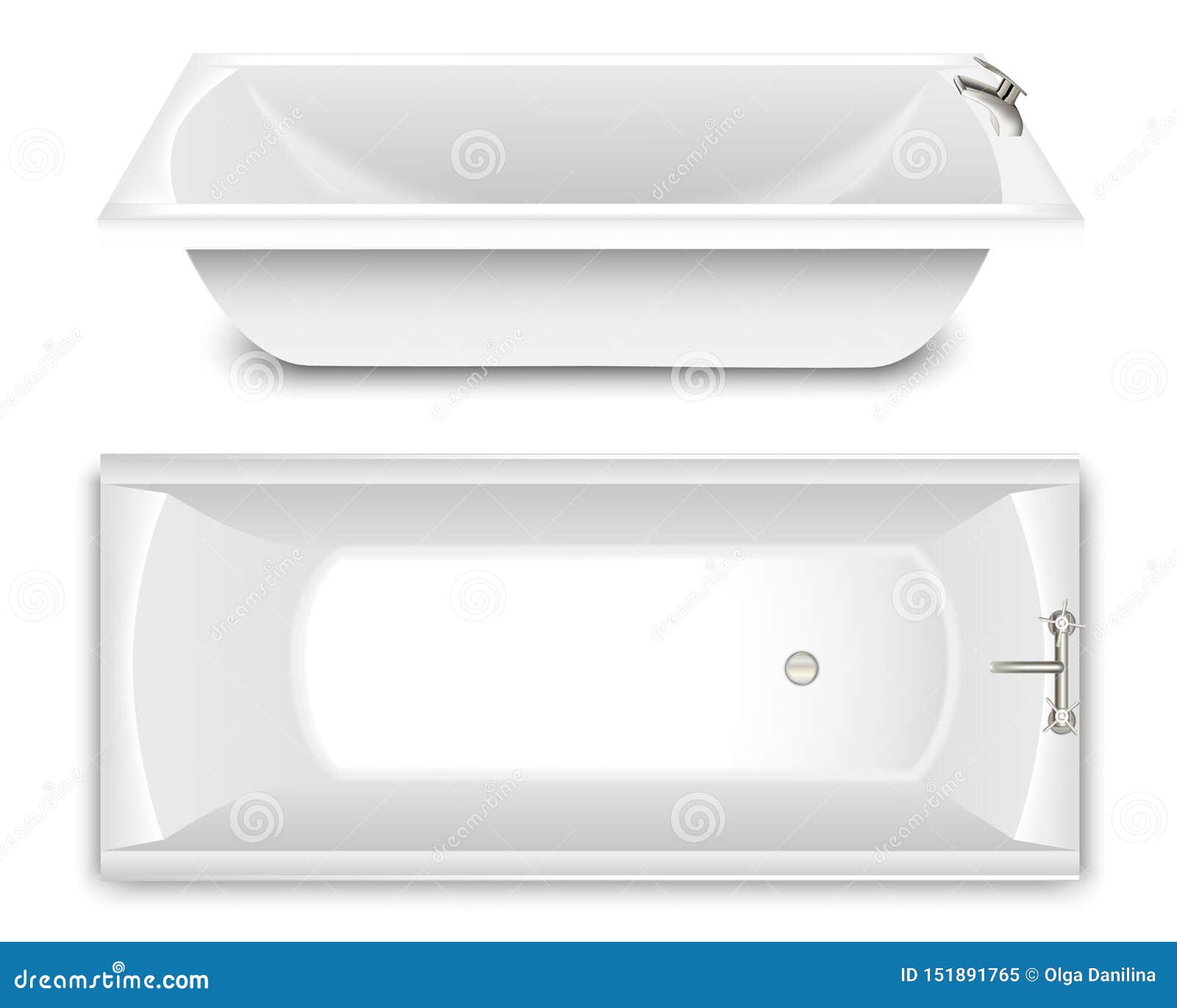 Bathtub isolated vector5 stock vector. Illustration of relax - 151891765