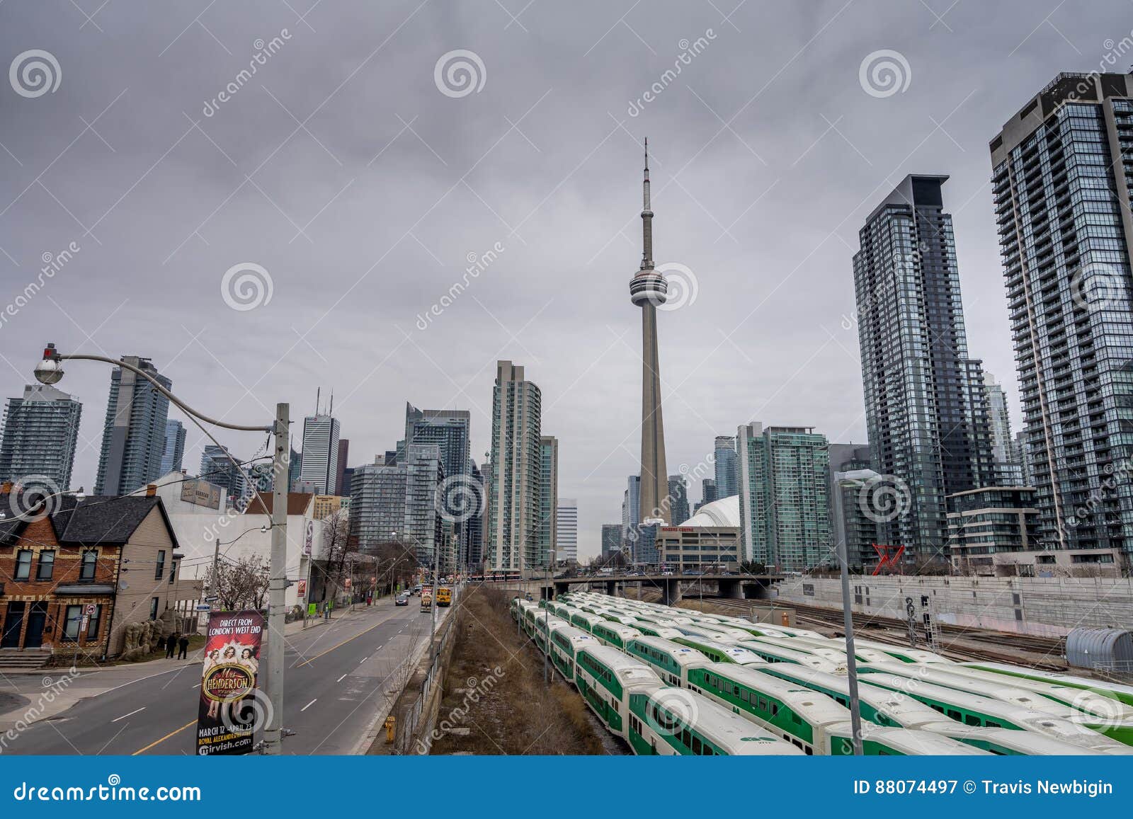 Bathurst St Bridge Looking Downtown Editorial Photography - Image of ...
