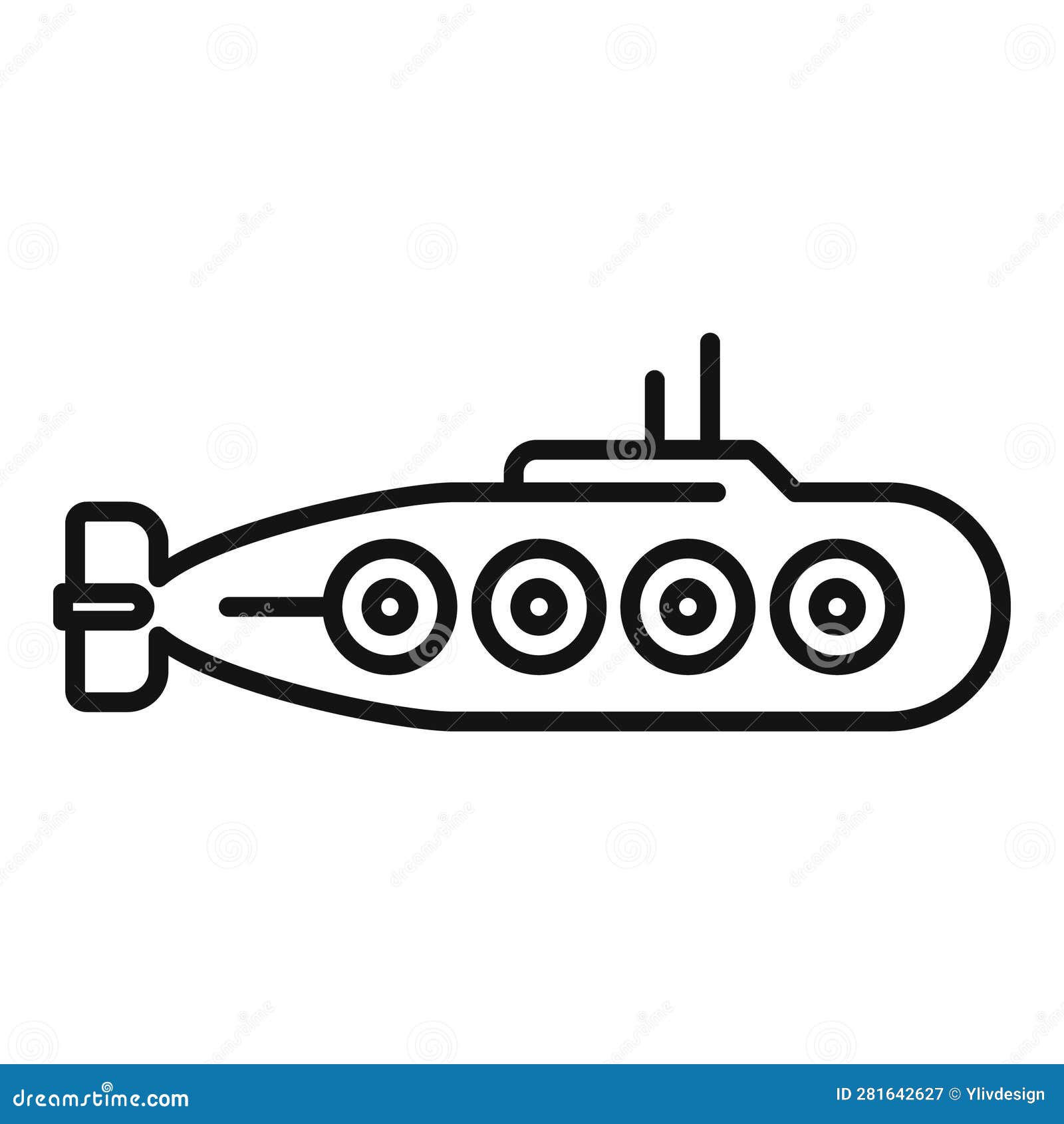 Vector Submarine Illustration | CartoonDealer.com #89632973