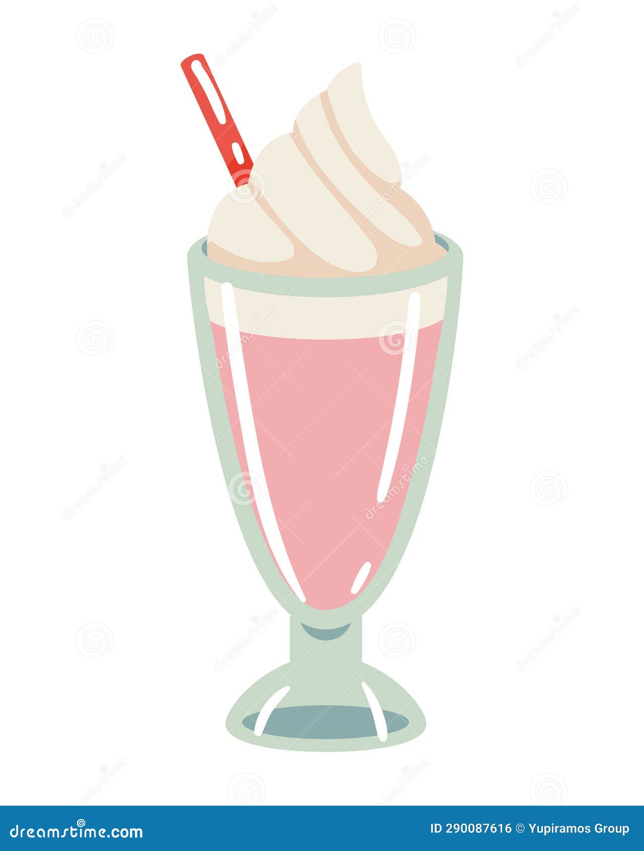 Batido con crema ilustración del vector. Ilustración de delicioso ...