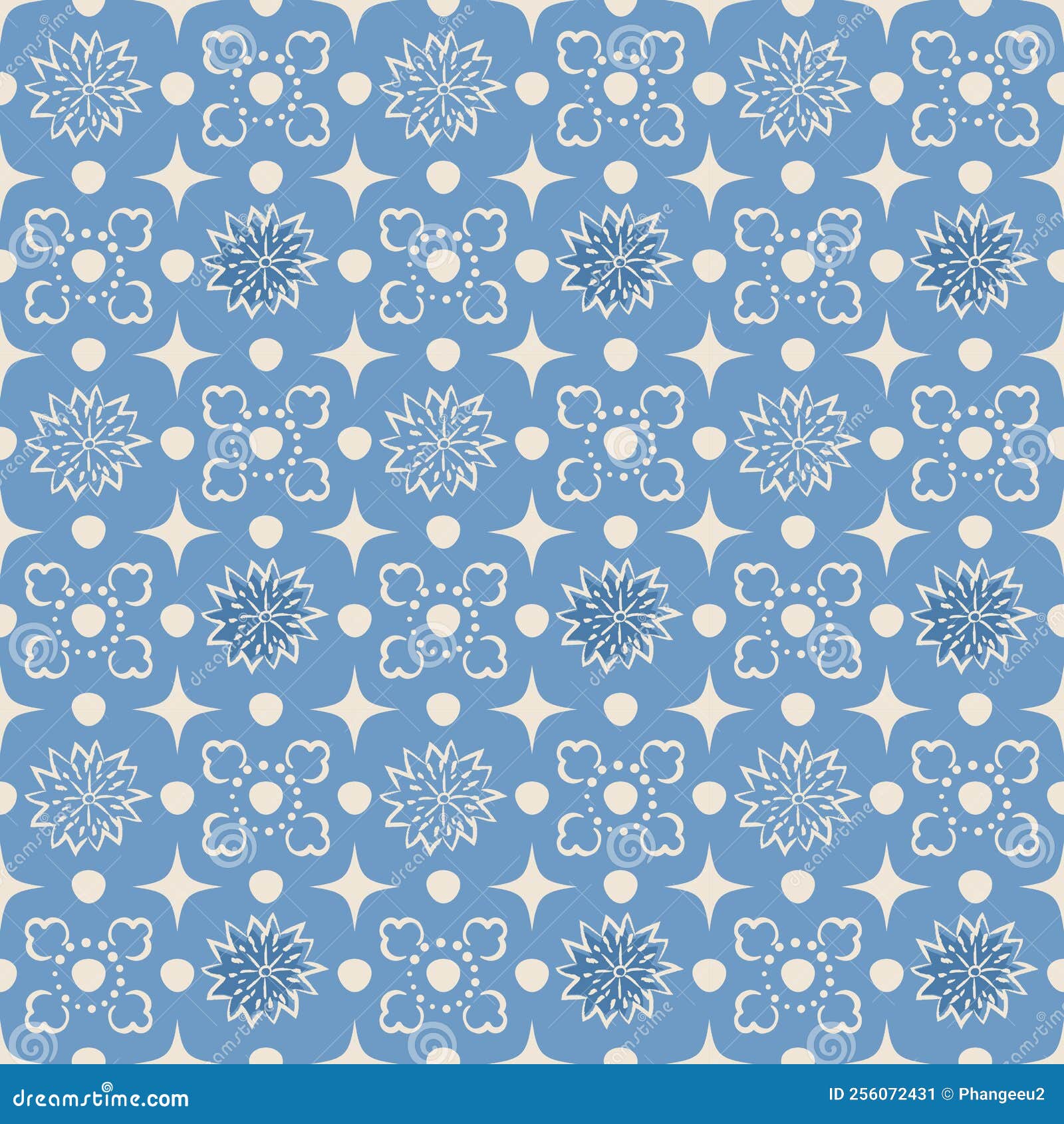 Batik Abstract Flower Seamless Pattern Ts045 Stock Vector ...