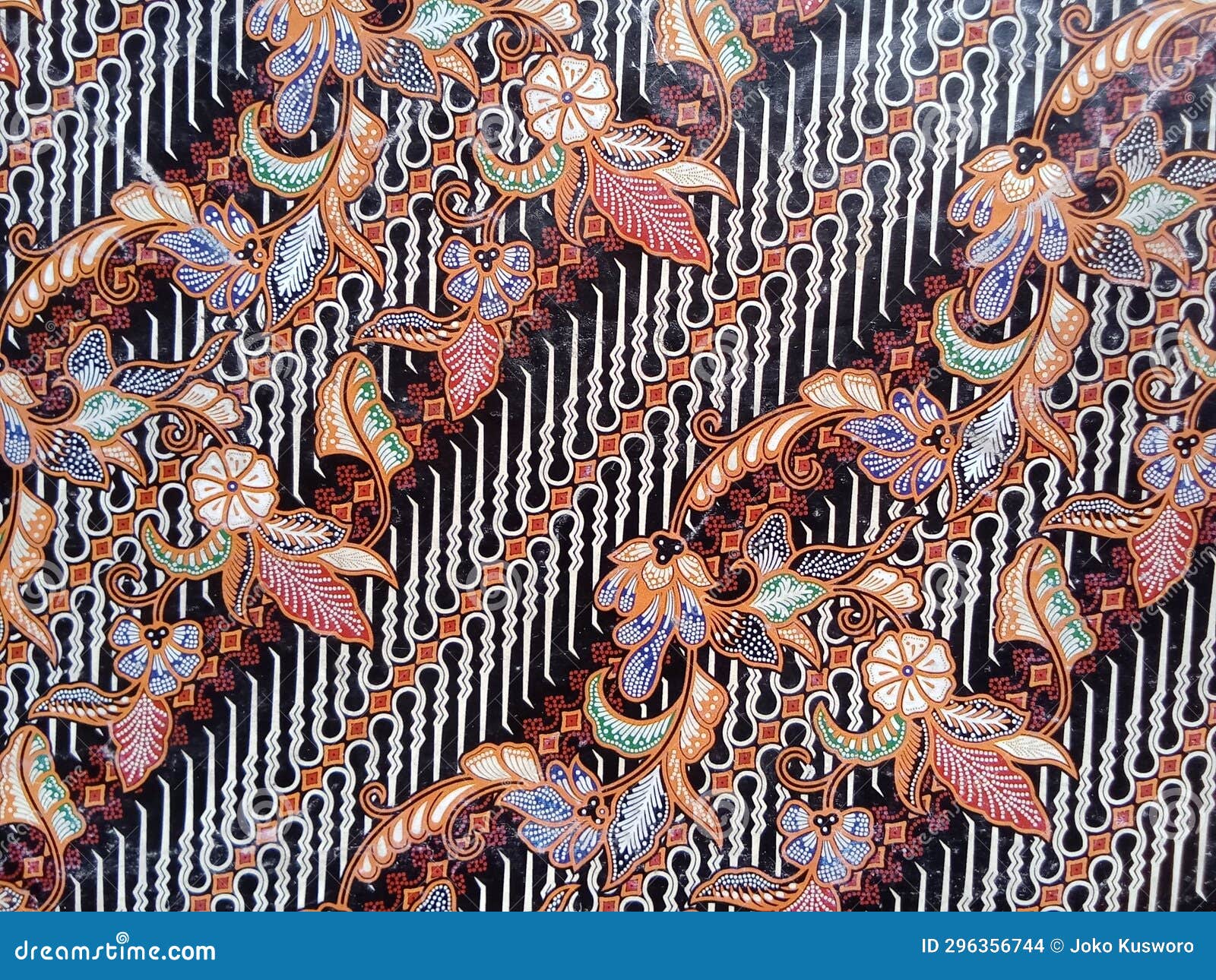 The Batik Background Concept with Bright and Elegant Colors is Very ...