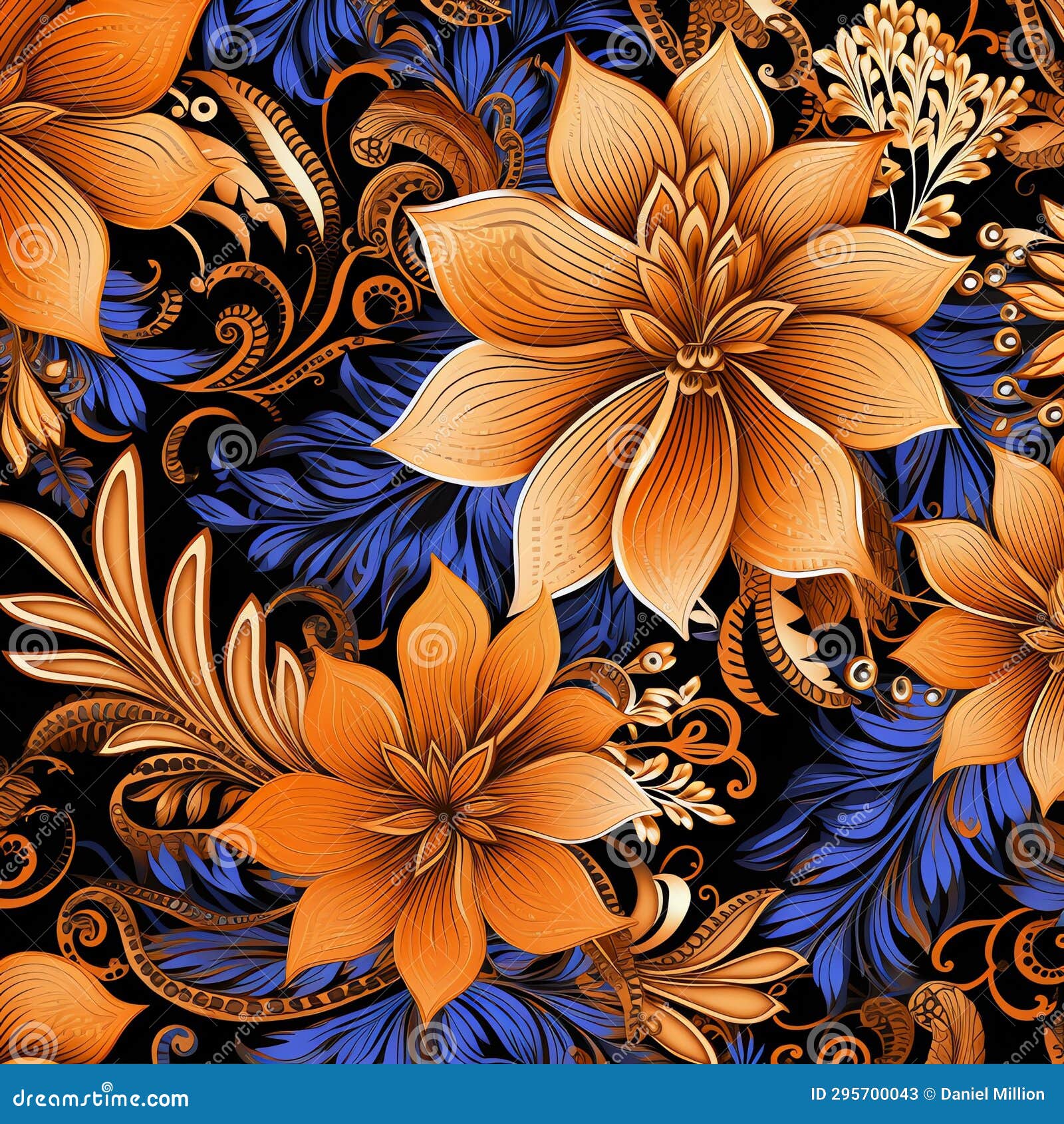 Batik Background, Design Seamless Pattern Stock Illustration ...