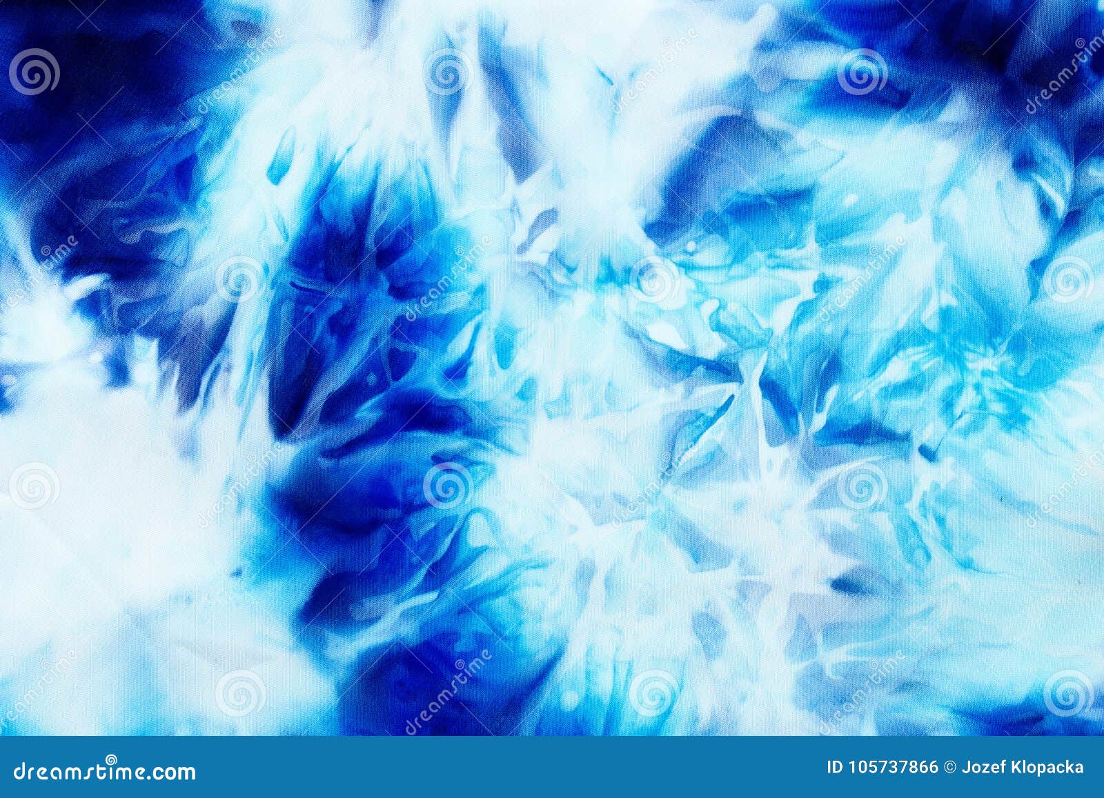 Batik Background, Textile Batik Structure. Blue Color. Royalty-Free ...