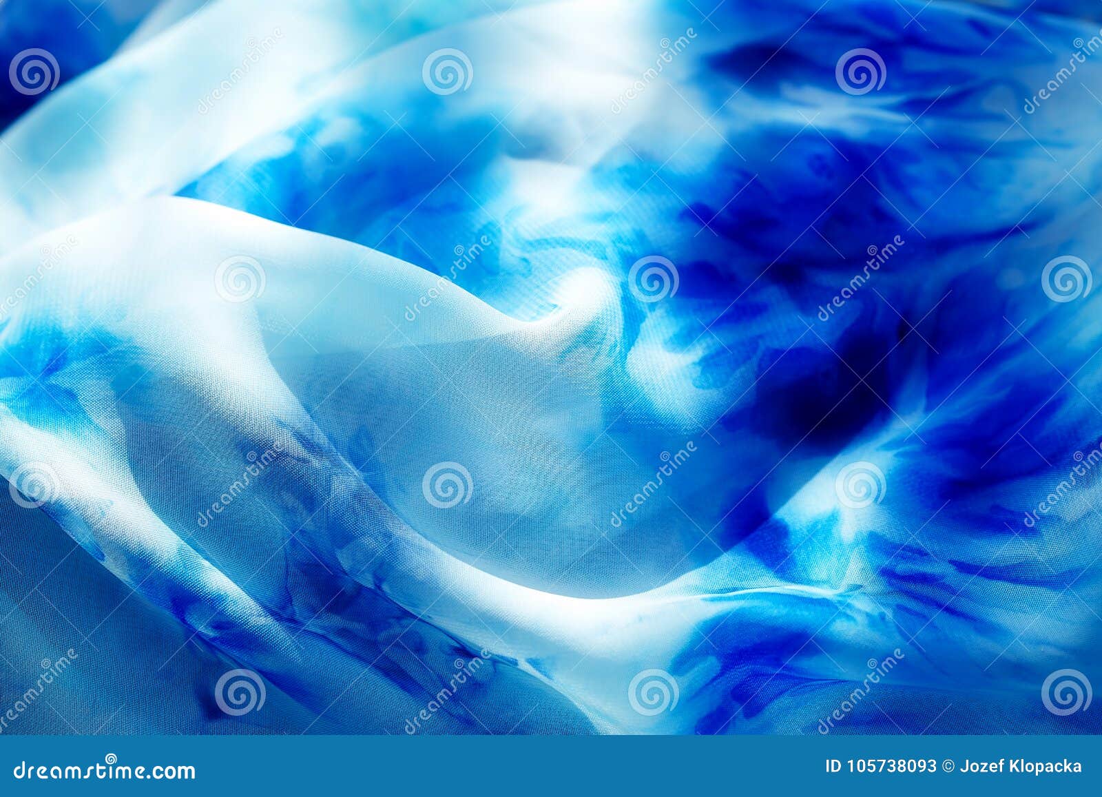 Batik Background, Textile Batik Structure. Blue Color. Royalty-Free ...