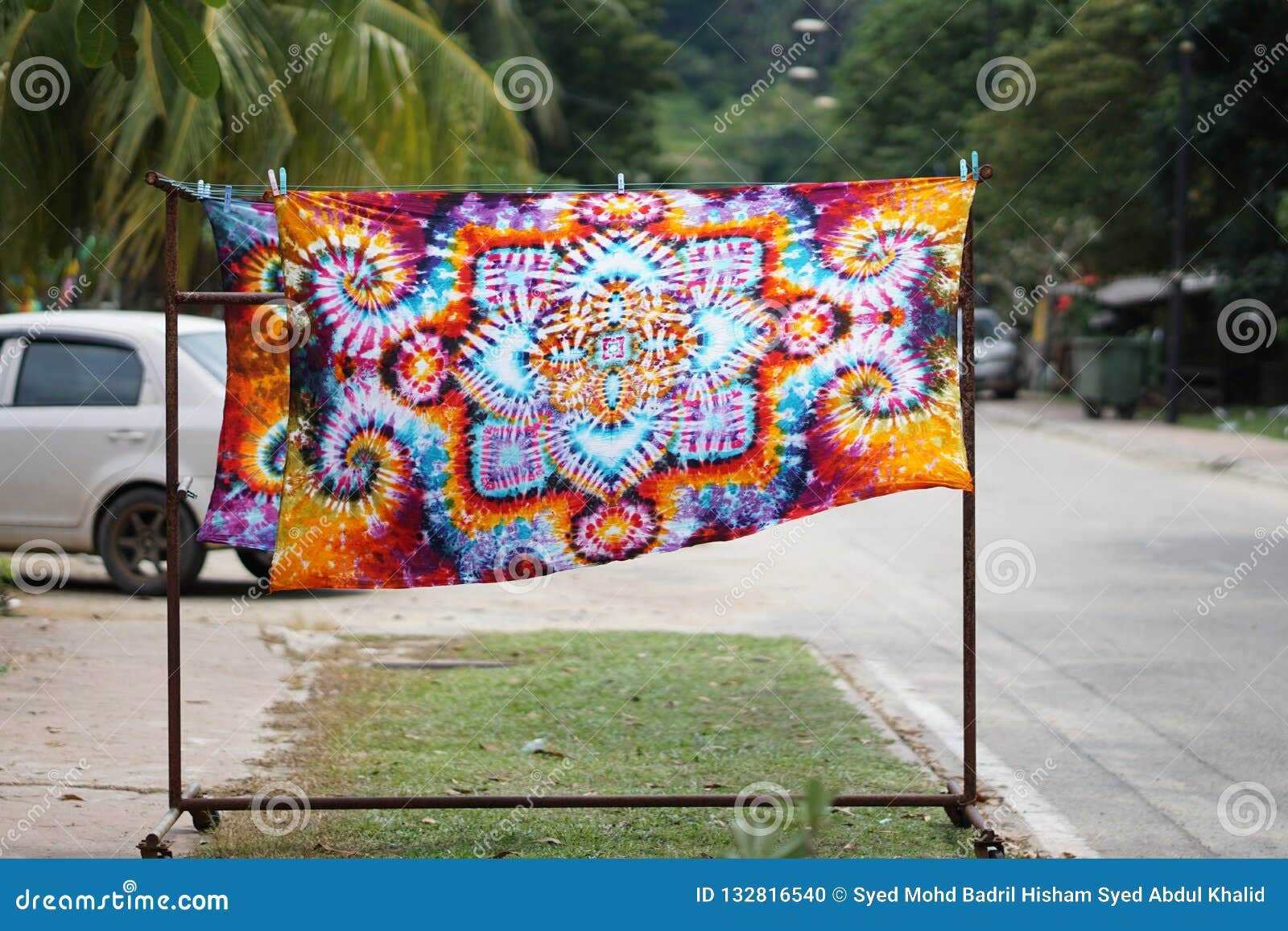 Batik stock photo. Image of batik, drying, making, caftan - 132816540