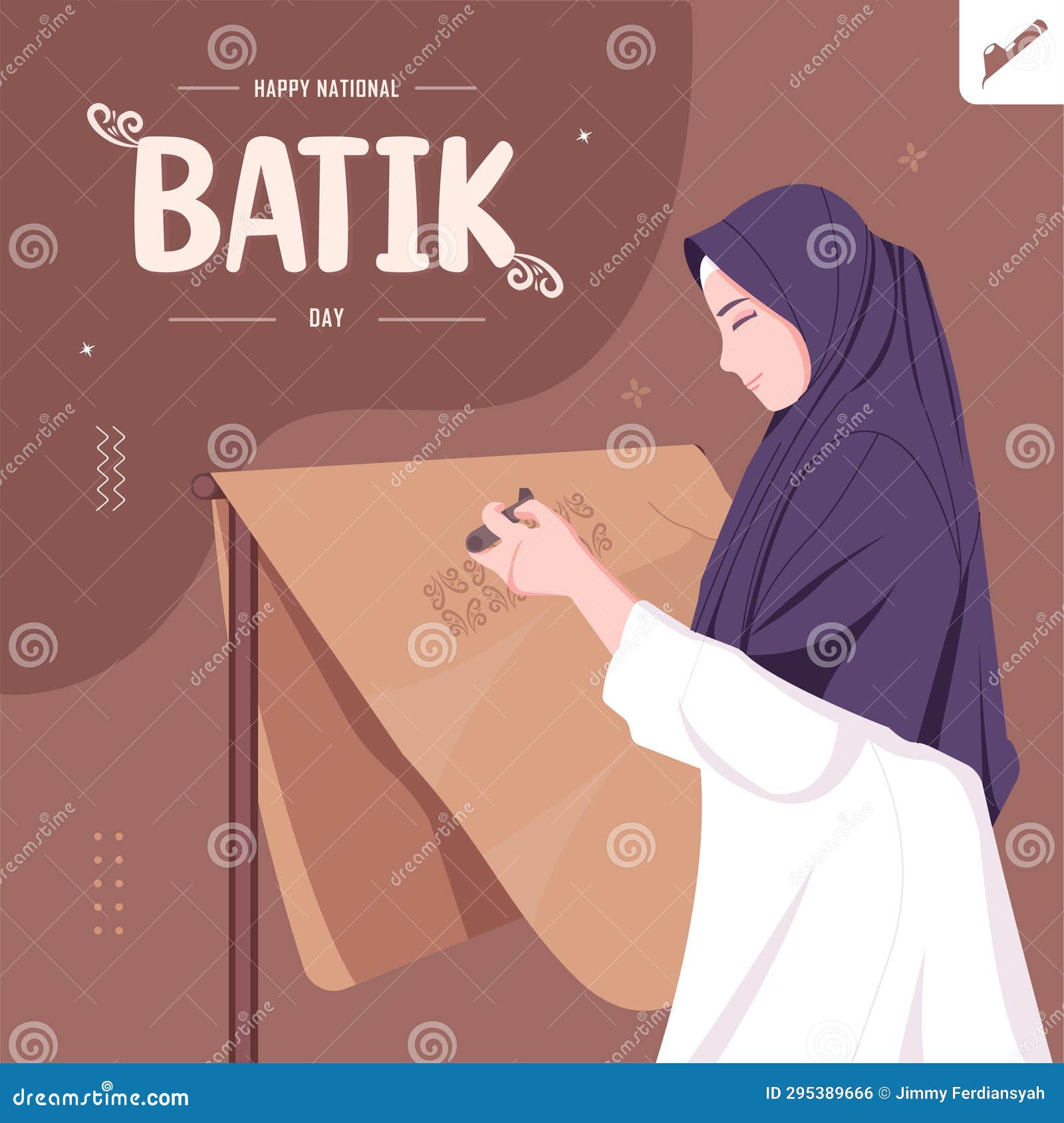Batik Day Concept Illustration Stock Vector - Illustration of hari ...