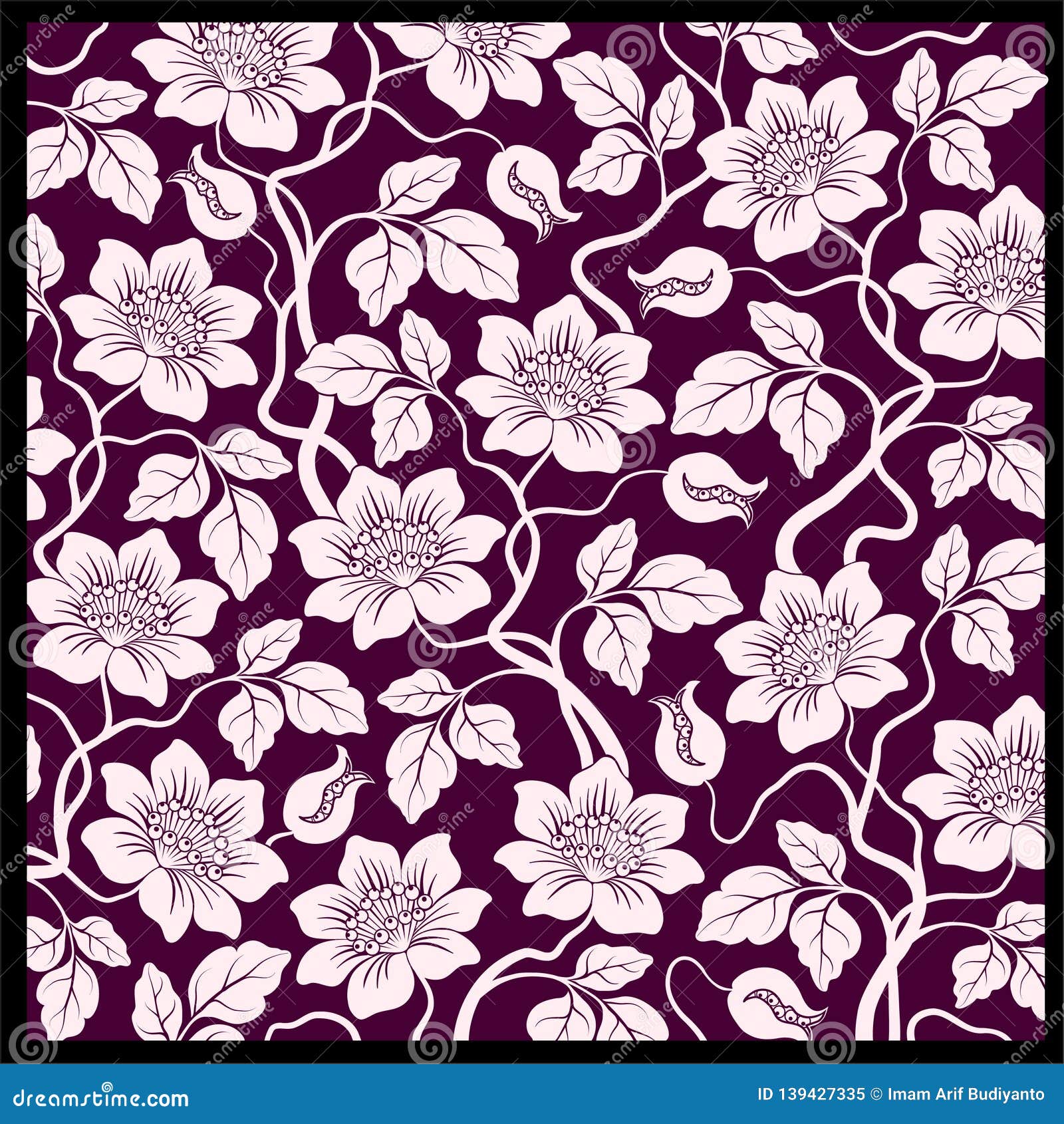 Vector Batik Design Style Patterns Stock Illustration - Illustration of ...
