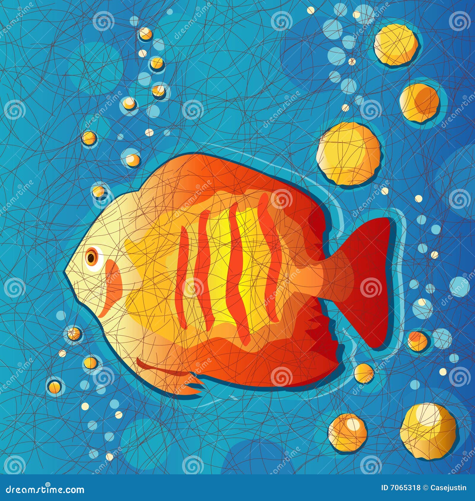Batik Fish stock vector. Illustration of pattern, textile - 7065318