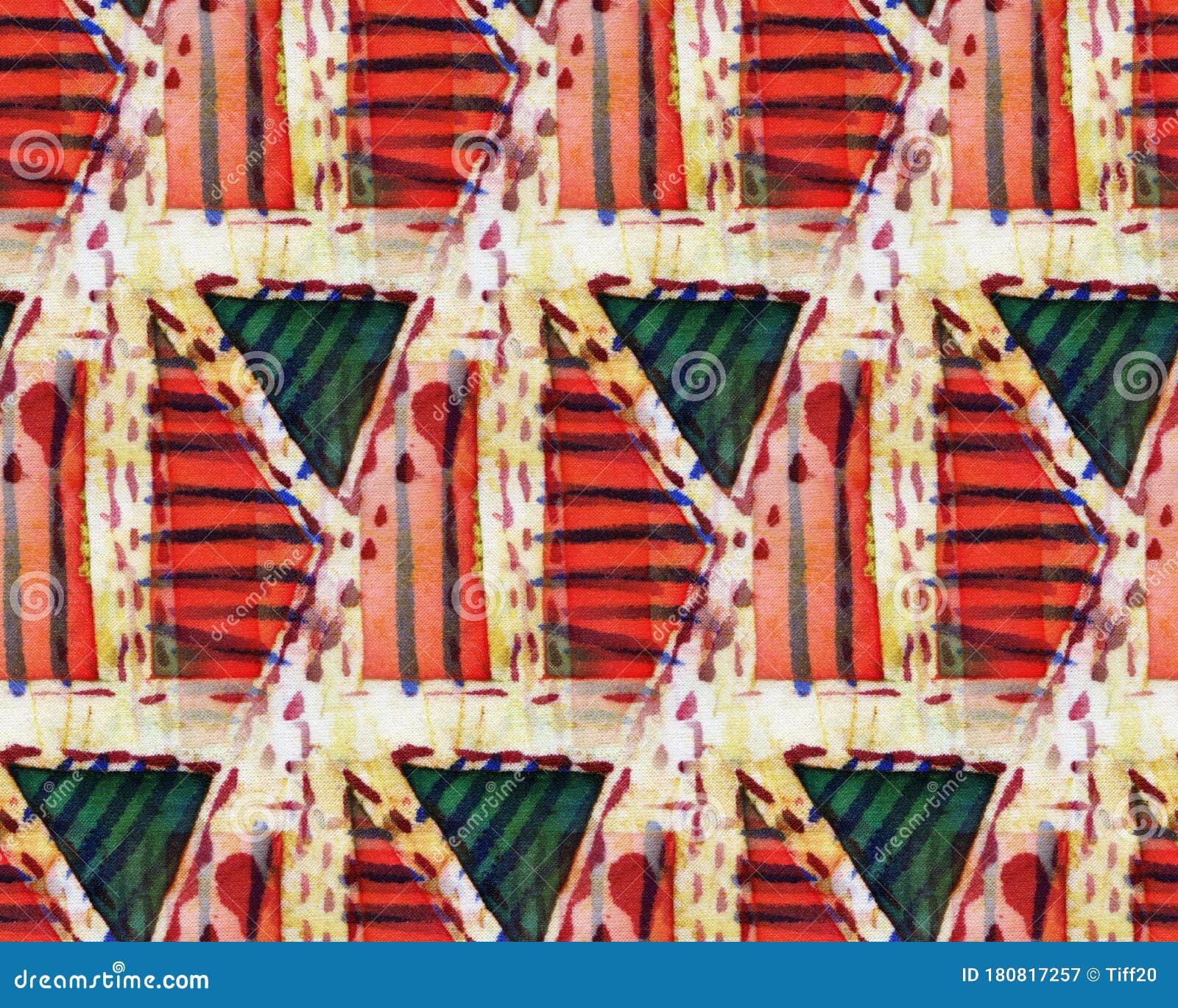 Batik with a Geometric Pattern Stock Illustration - Illustration of ...