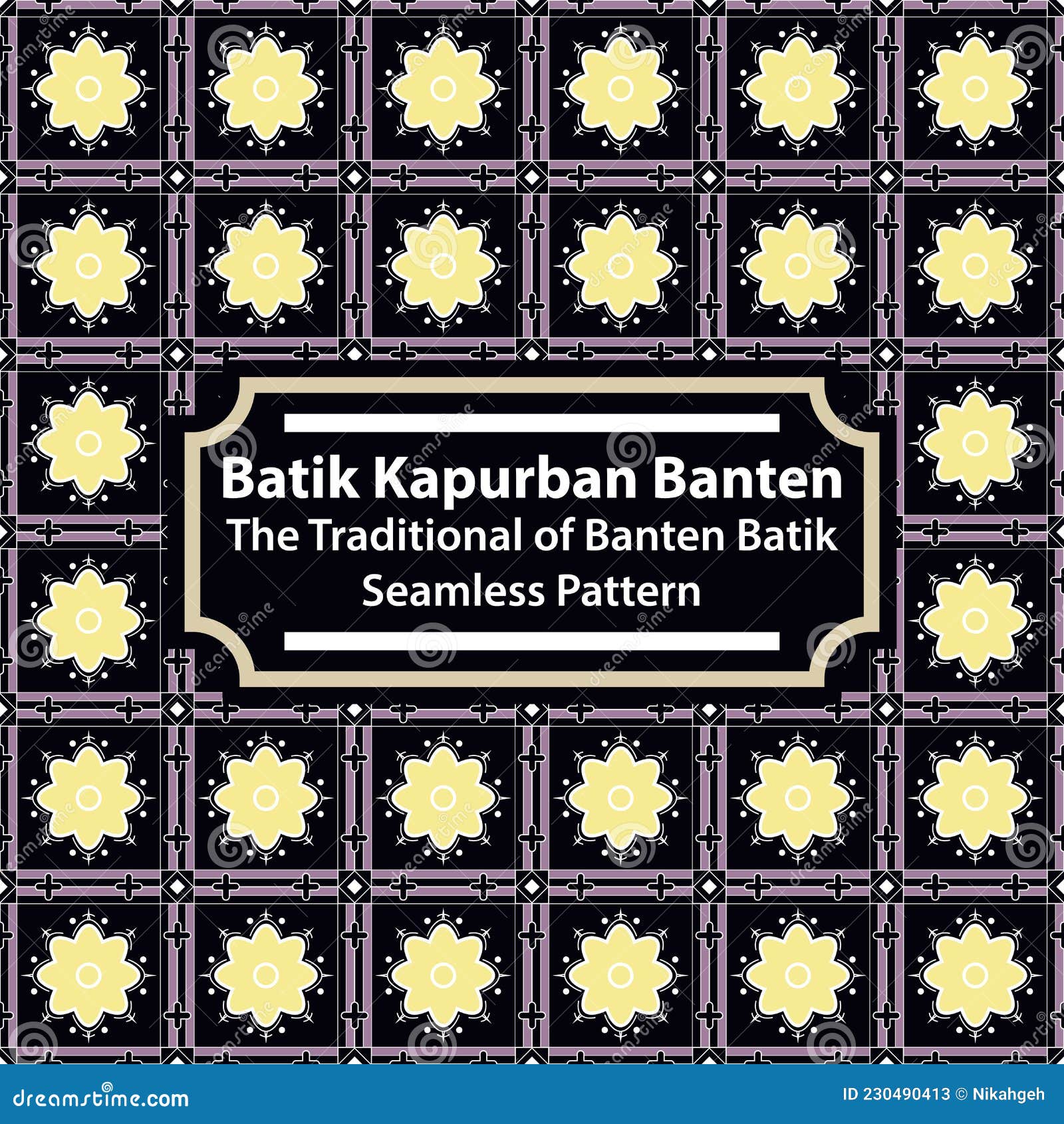 Batik Kapurban Banten - The Traditional Of Banten Batik Cartoon Vector ...