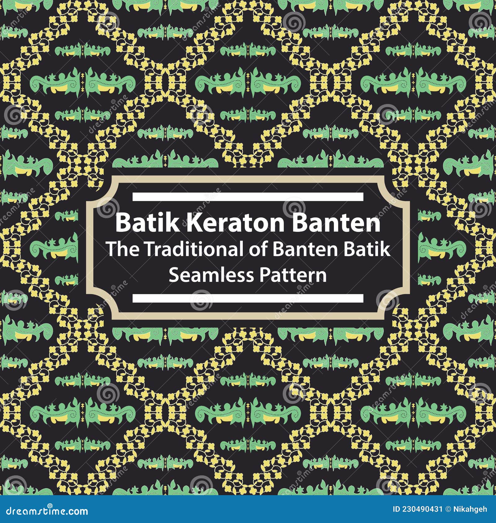Batik Keraton Banten - the Traditional of Banten Batik Stock Vector ...