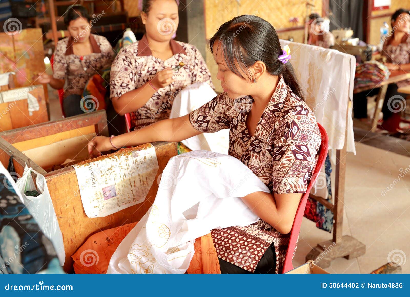 Batik making in Bali editorial photography. Image of journey - 50644402