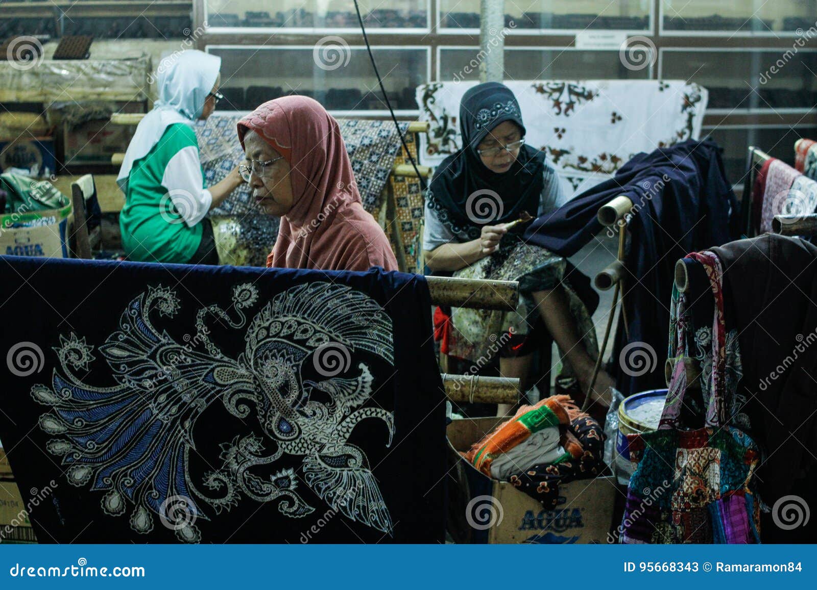 Batik Making Process editorial stock photo. Image of batik - 95668343