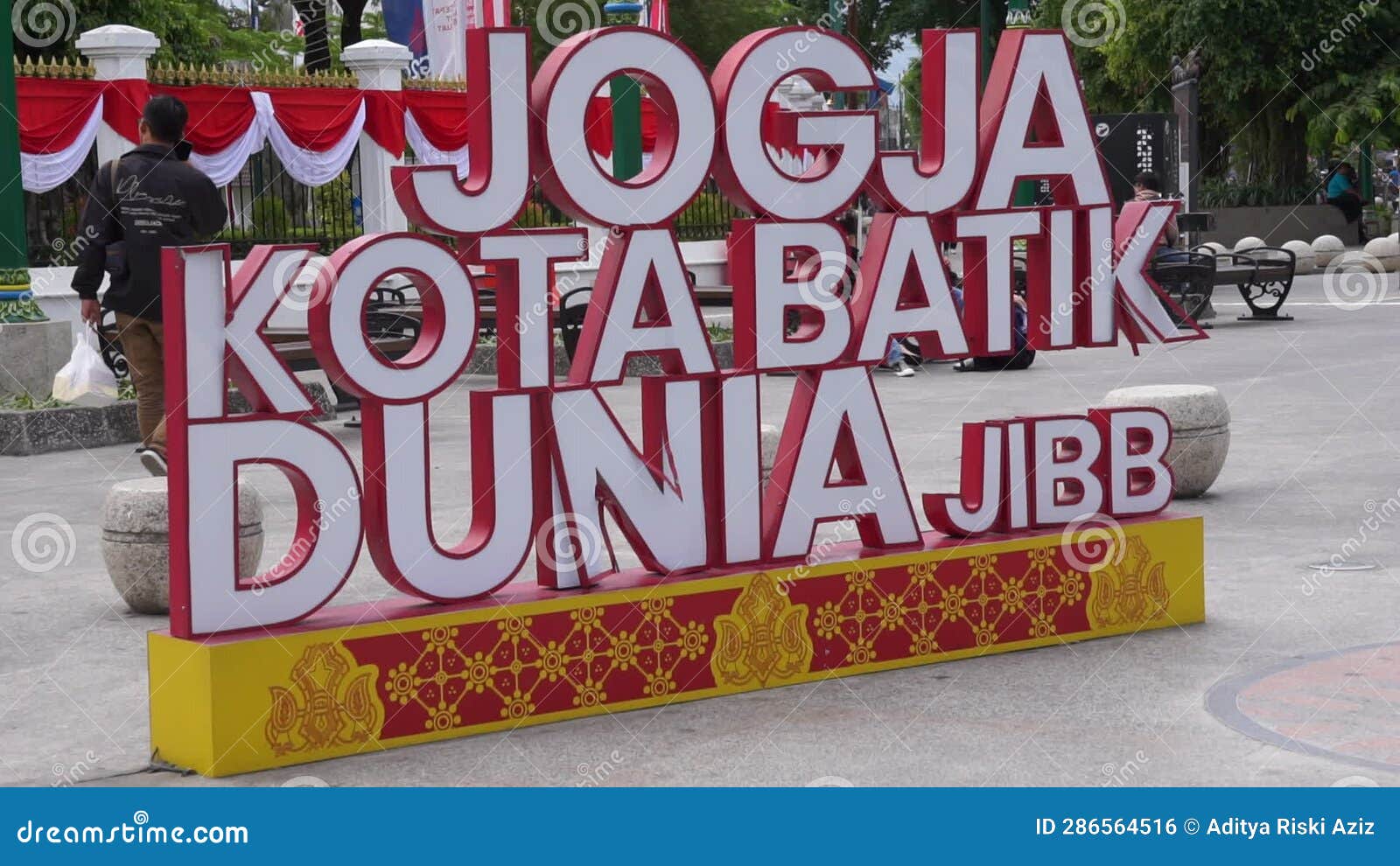 The Batik Monument in Malioboro Stock Footage - Video of festival ...