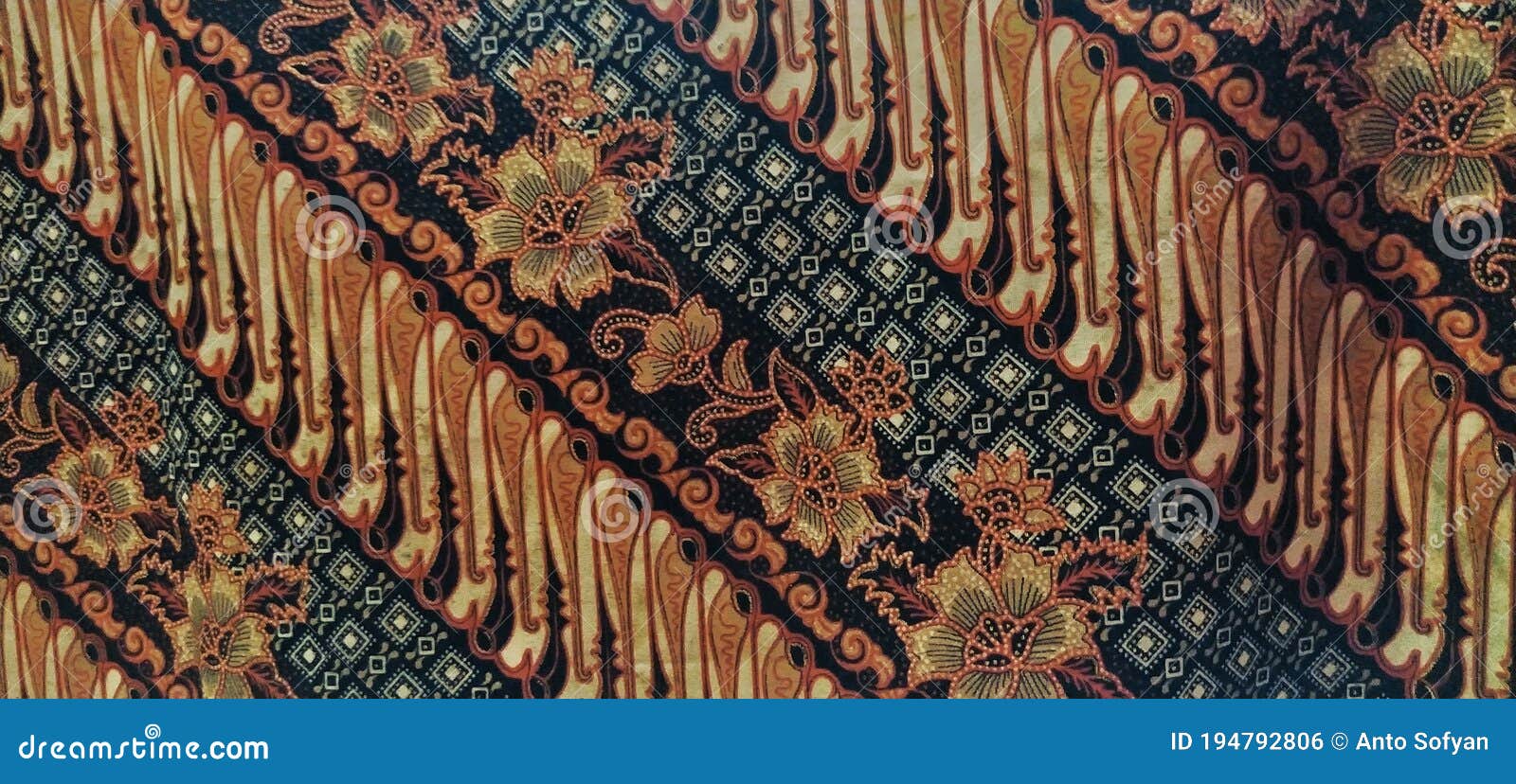 Batik Motif Art Indonesia Classic Stock Photo - Image of relief ...