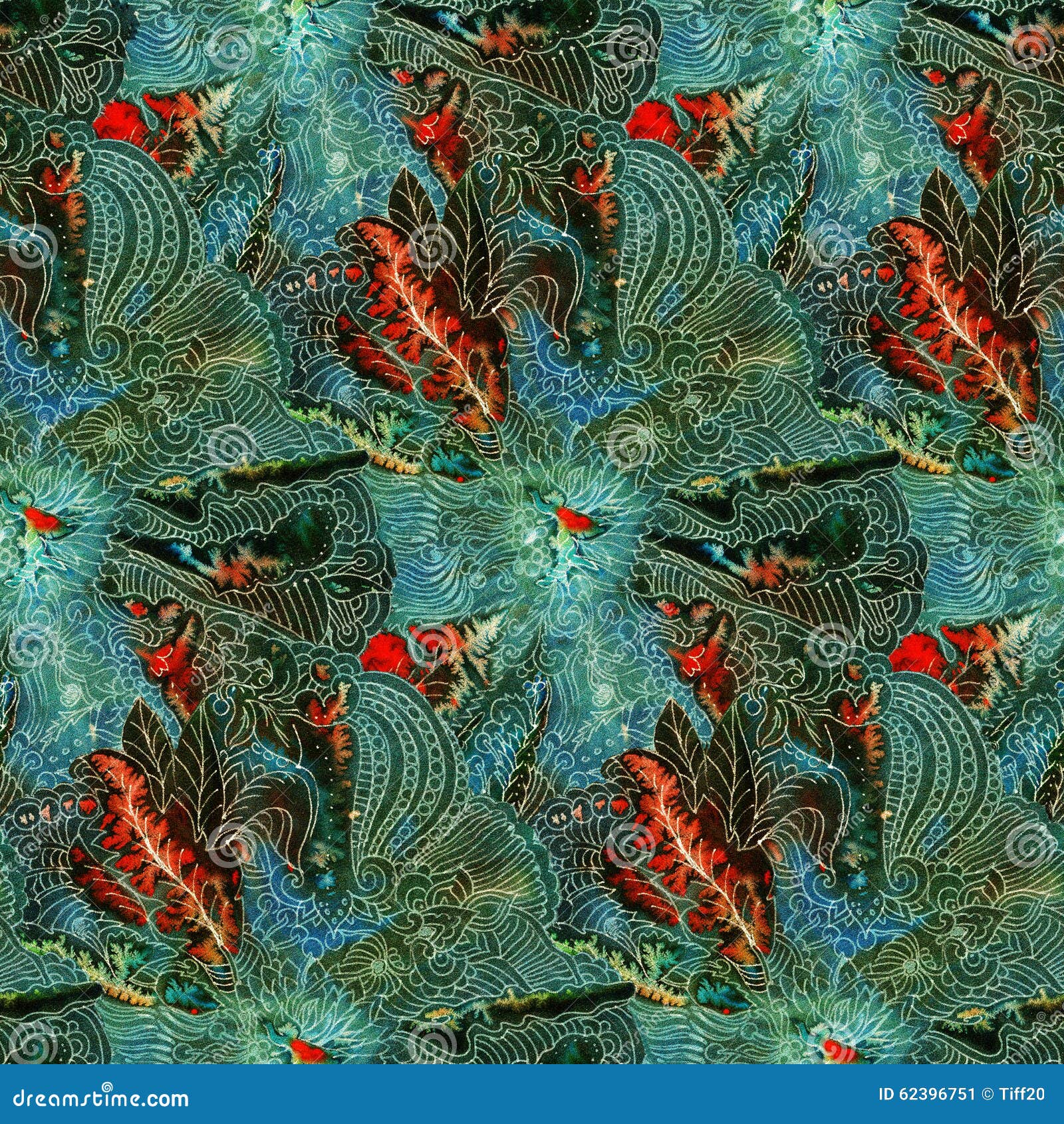 Batik-Muster stock abbildung. Illustration von tuch, nahtlos - 62396751