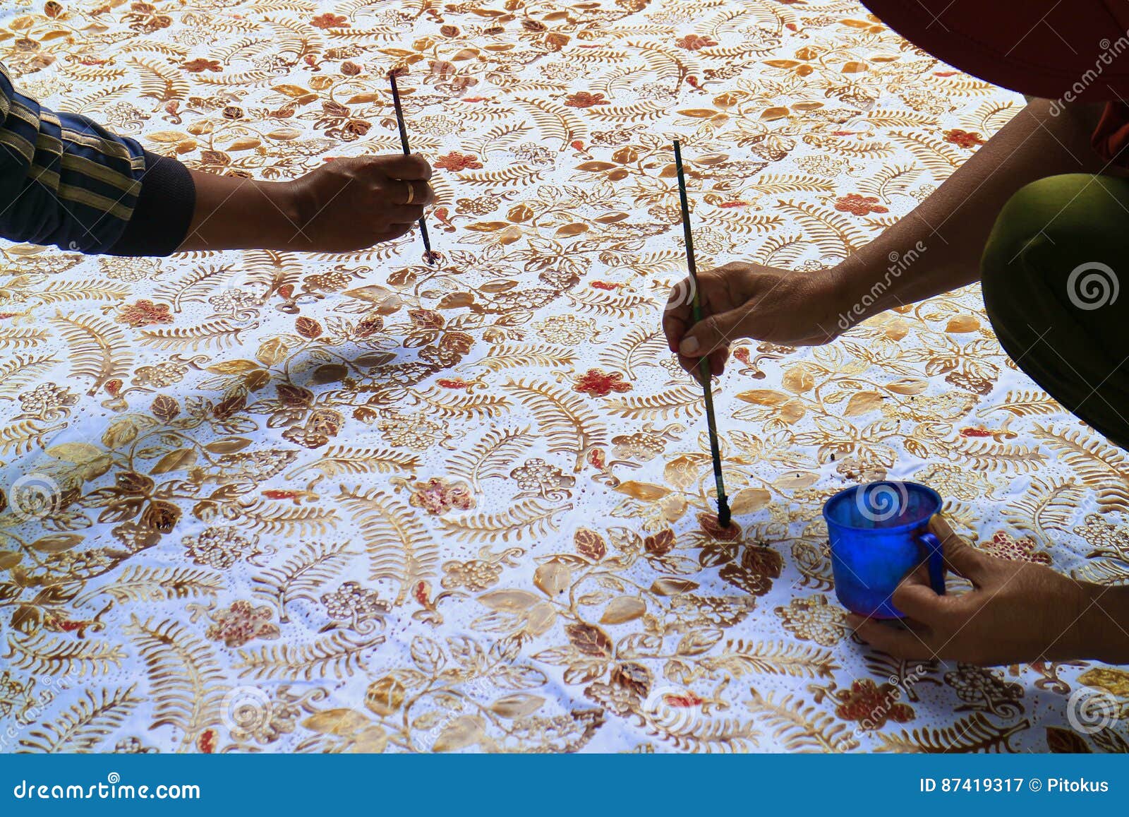 Batik Painting stock image. Image of traditional, women - 87419317