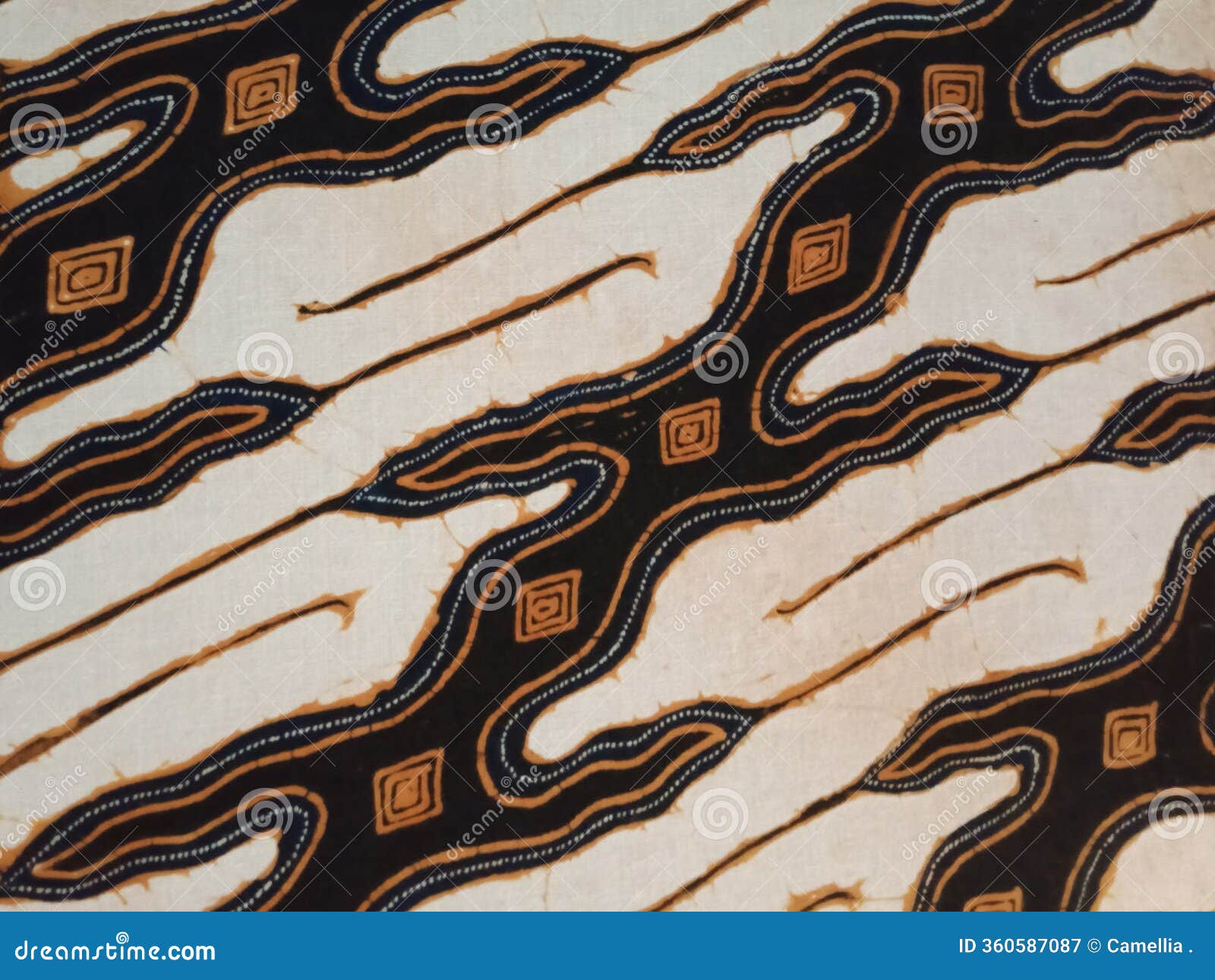 Batik Pattern Background.a Close Up of Javanese Batik with a Parang ...