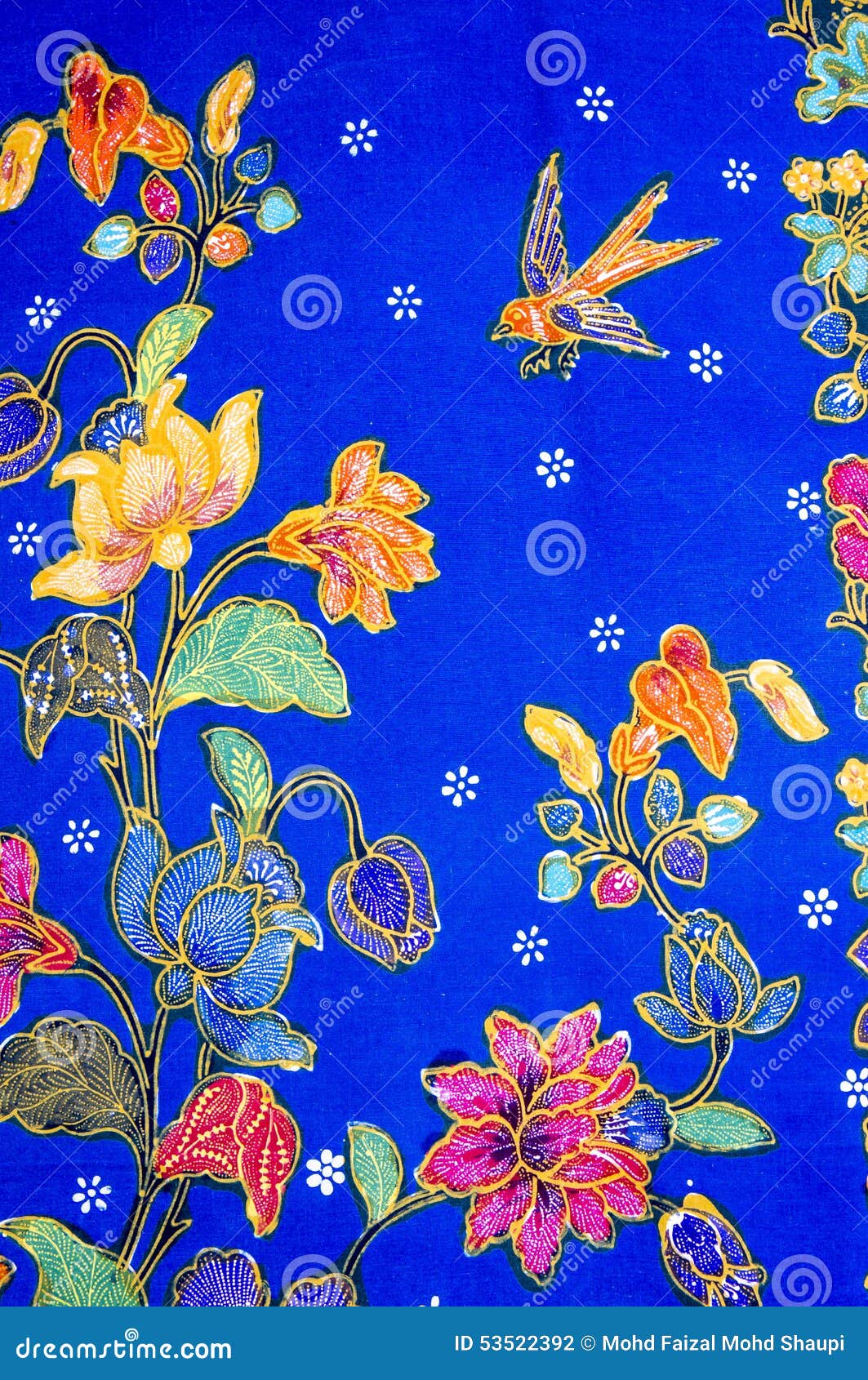 Batik Pattern stock photo. Image of indonesia, floral - 53522392