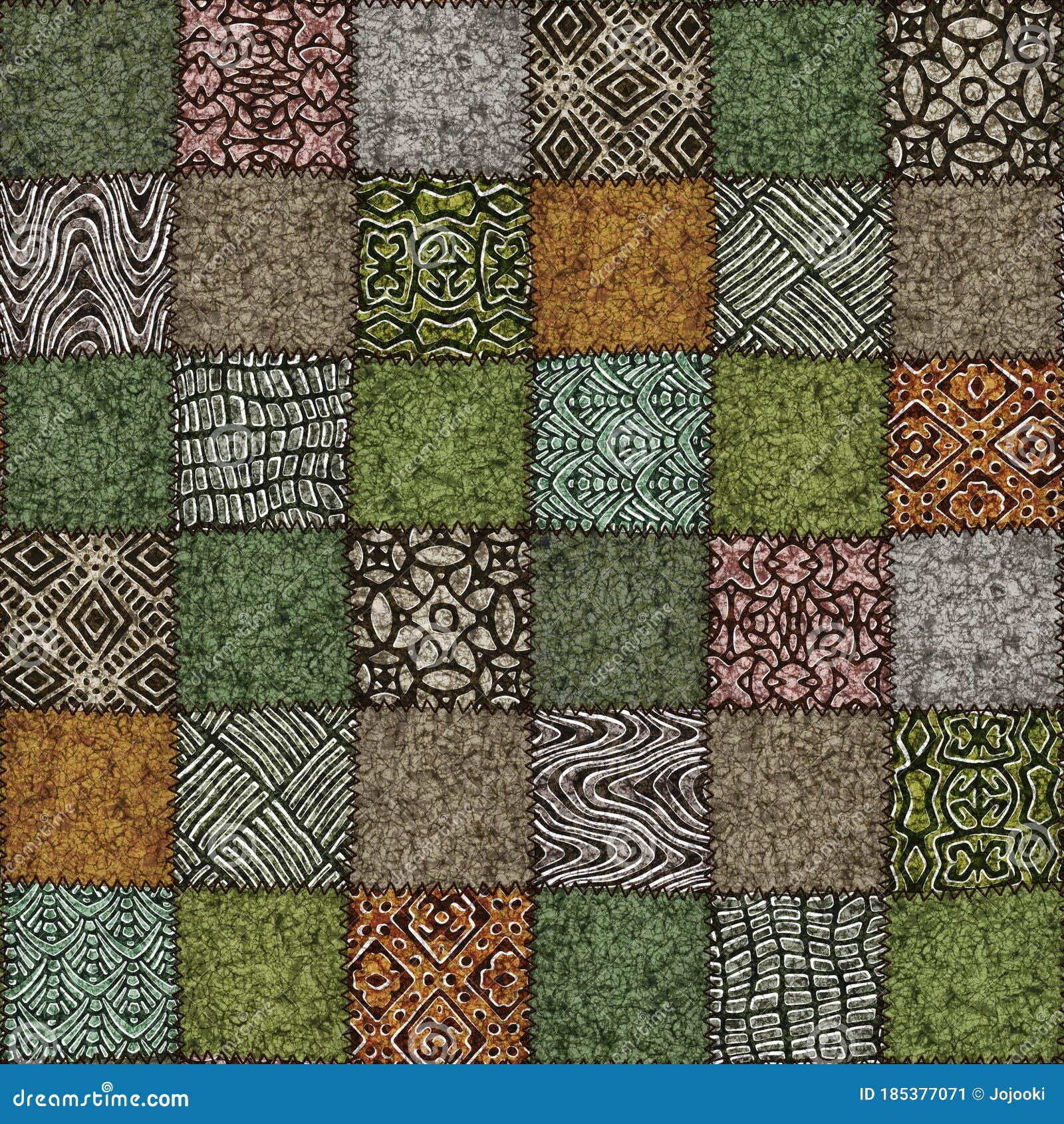 Batik Pattern on Patchwork Background, Quilt Seamless Texture, 3d ...