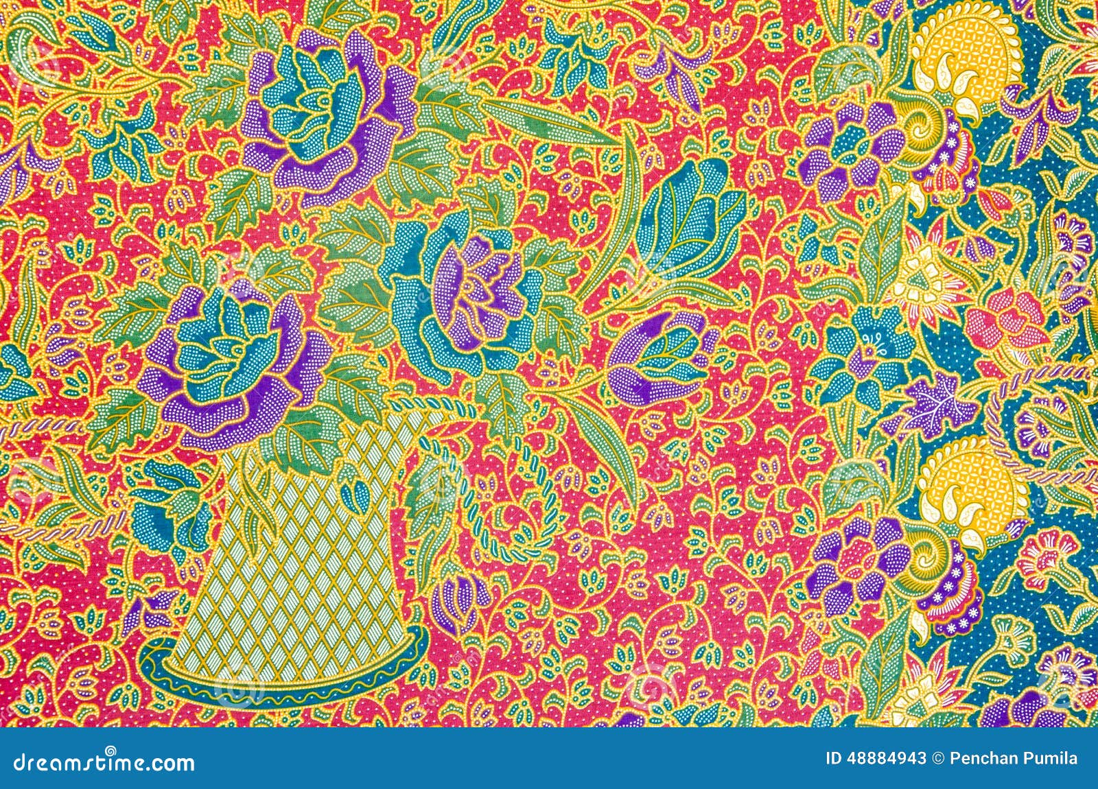 Batik Pattern, Traditional Thai. Stock Image - Image of rustic, batik ...