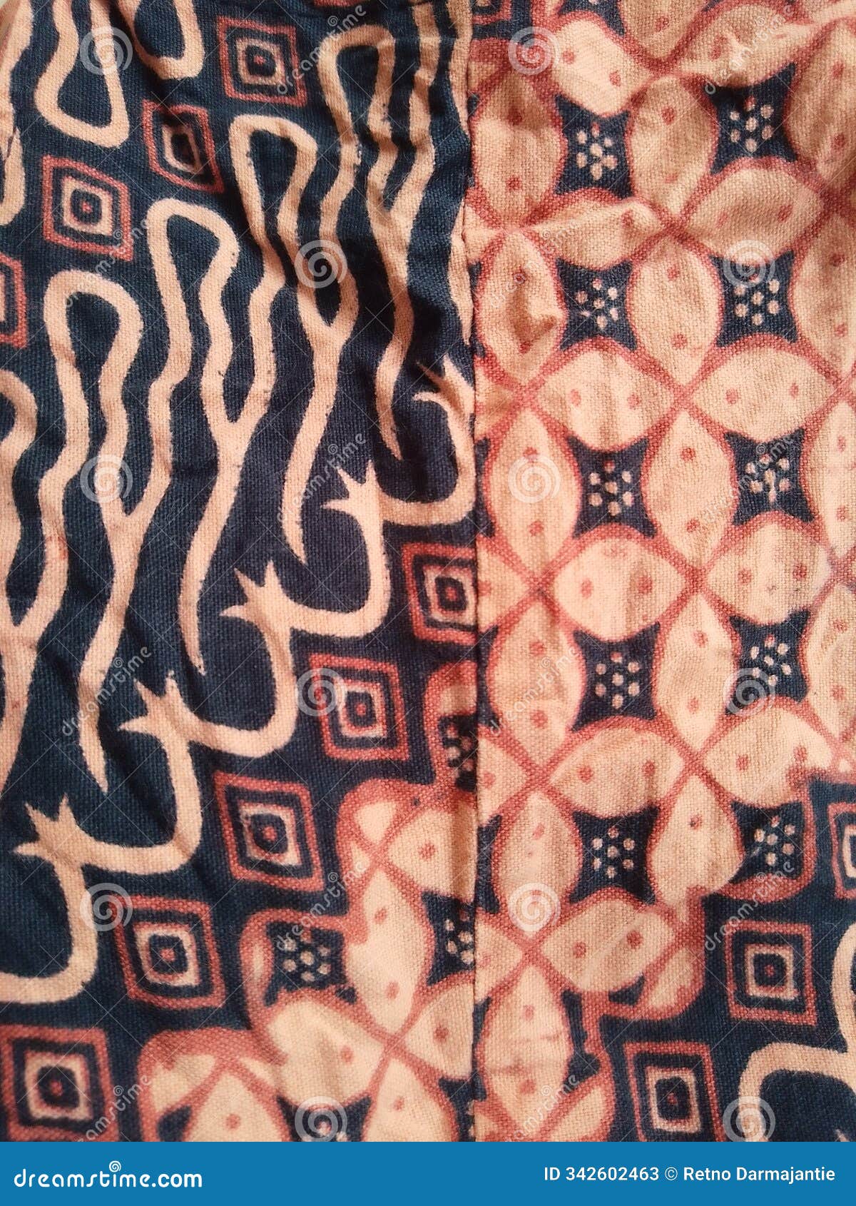 Batik Patterned Cloth from Indonesia Stock Image - Image of brown ...