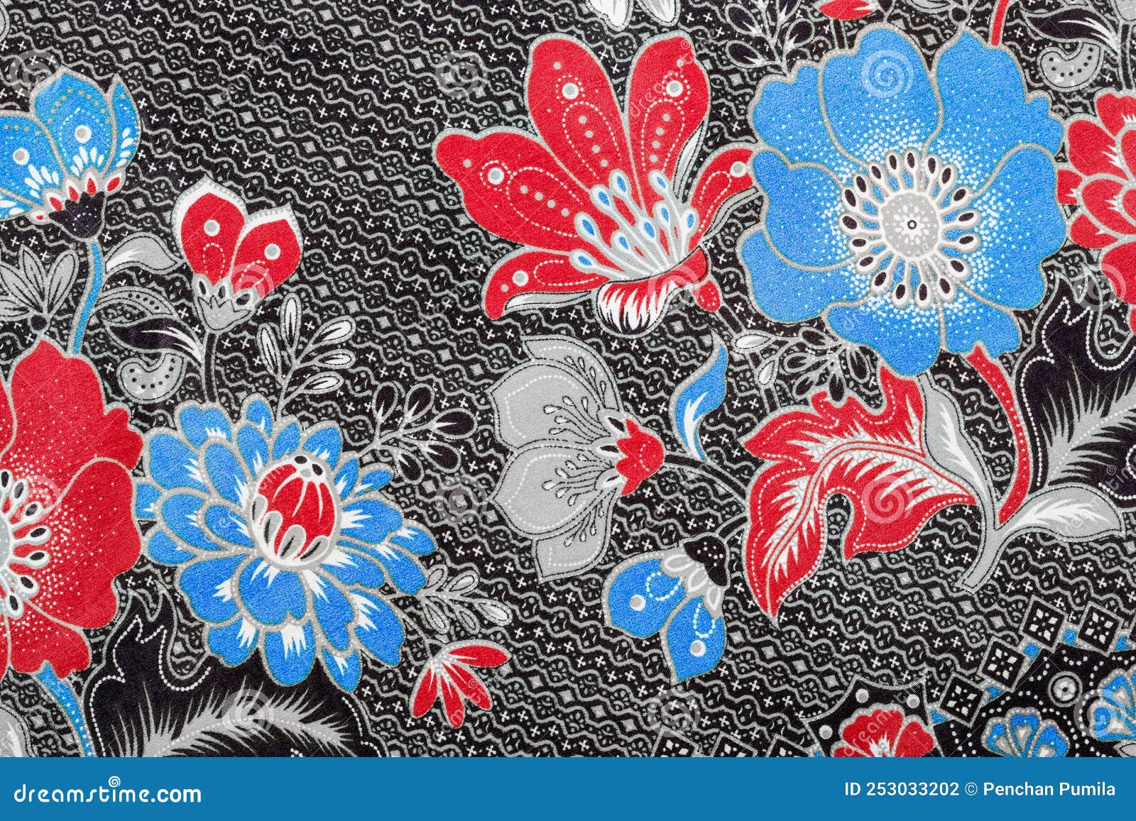 The Batik Sarong Pattern Background in Thailand, Traditional Batik ...