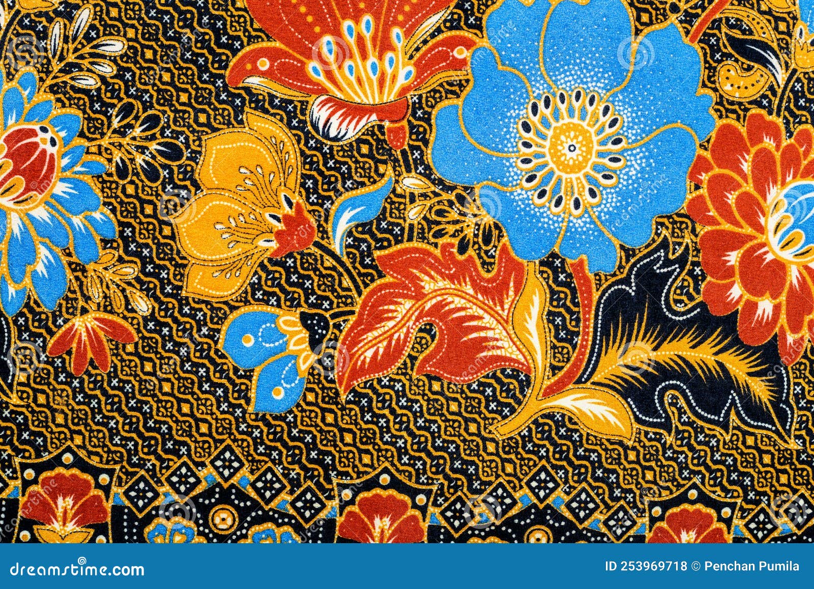 The Batik Sarong Pattern Background In Thailand, Traditional Batik ...