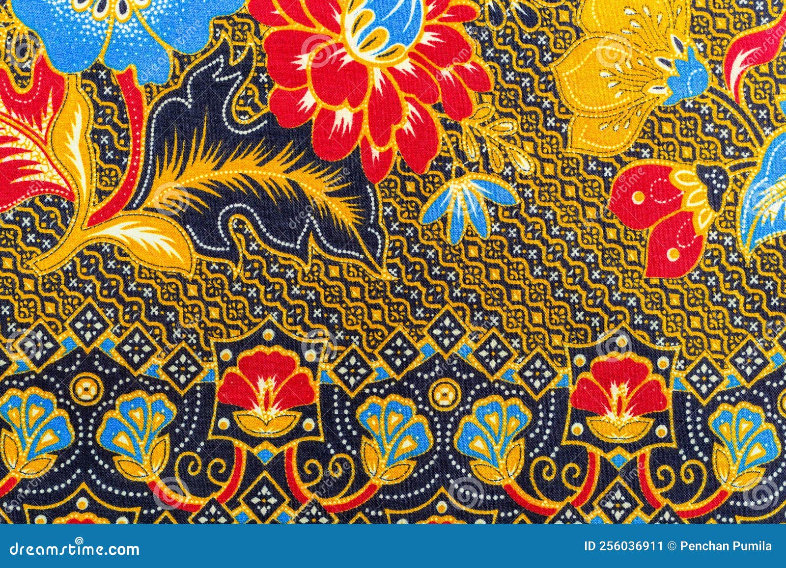 The Batik Sarong Pattern Background In Thailand, Traditional Batik ...